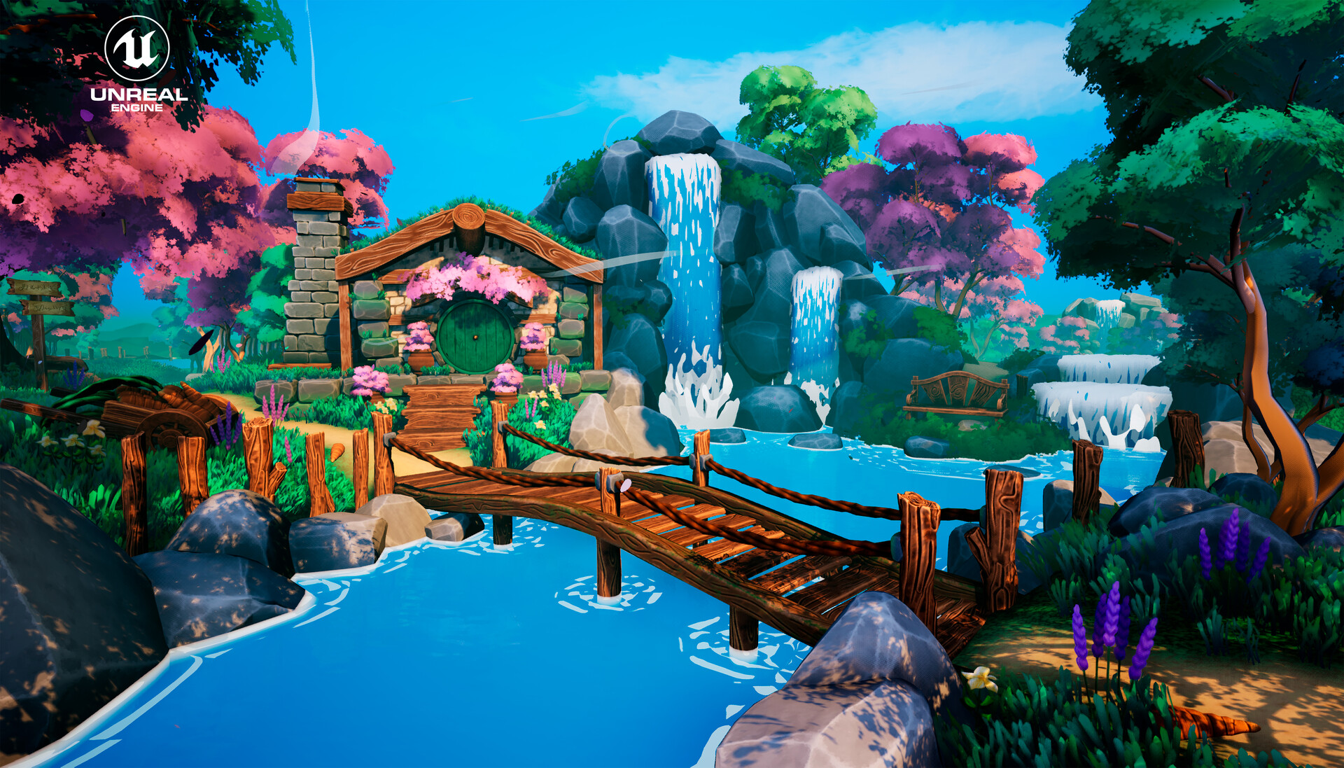 ArtStation - Stylized Lake House