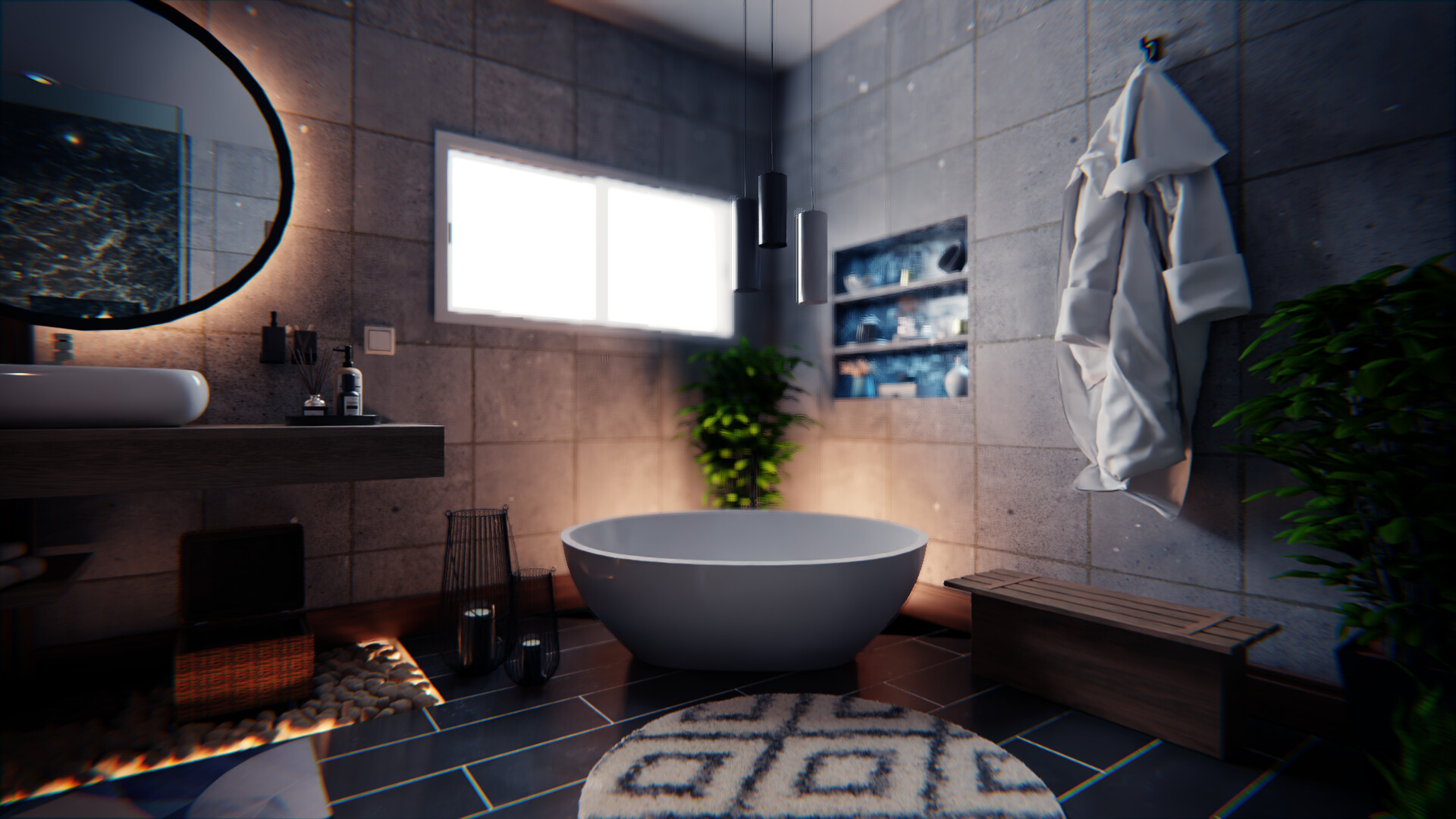 ArtStation - Deluxe Relaxing Bathroom