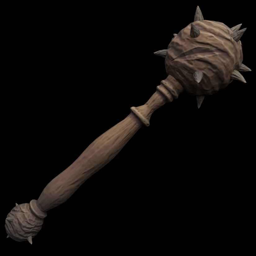 ArtStation - Wooden Battle Mace
