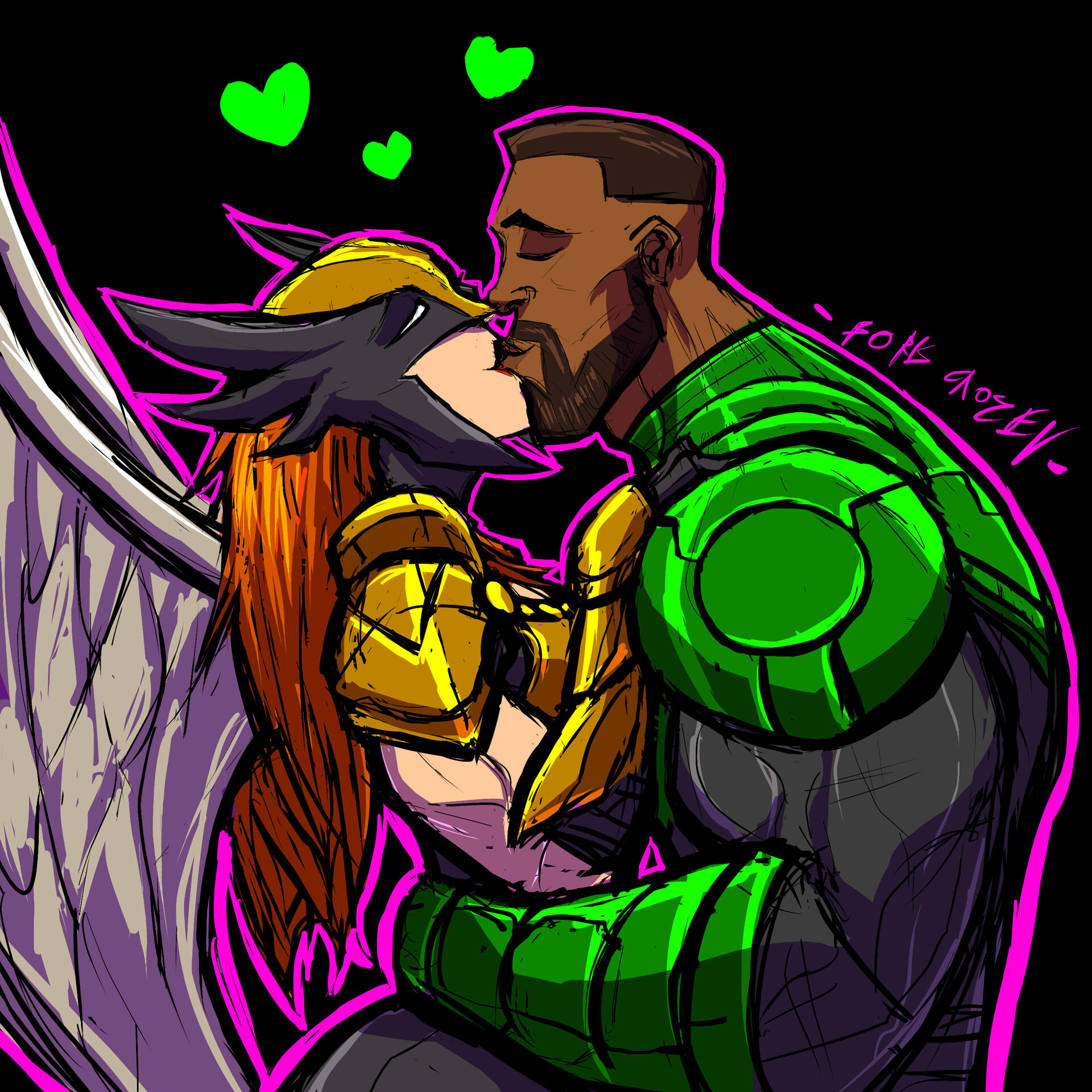 Artstation Green Lantern X Hawkgirl A Fanfic Compilation With My