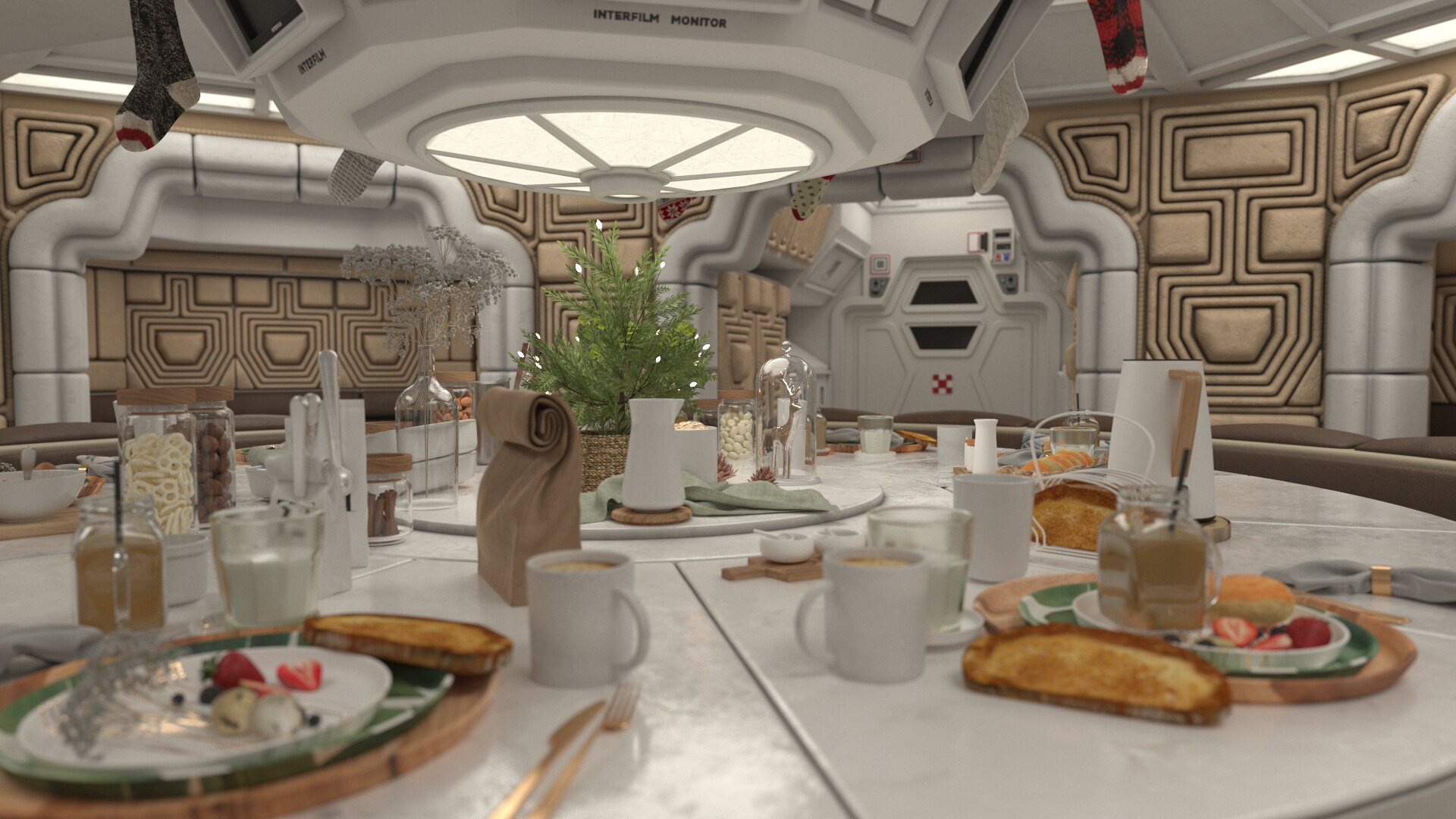 ArtStation - USCSS Nostromo (Christmas set day-night) "Alien - 1"