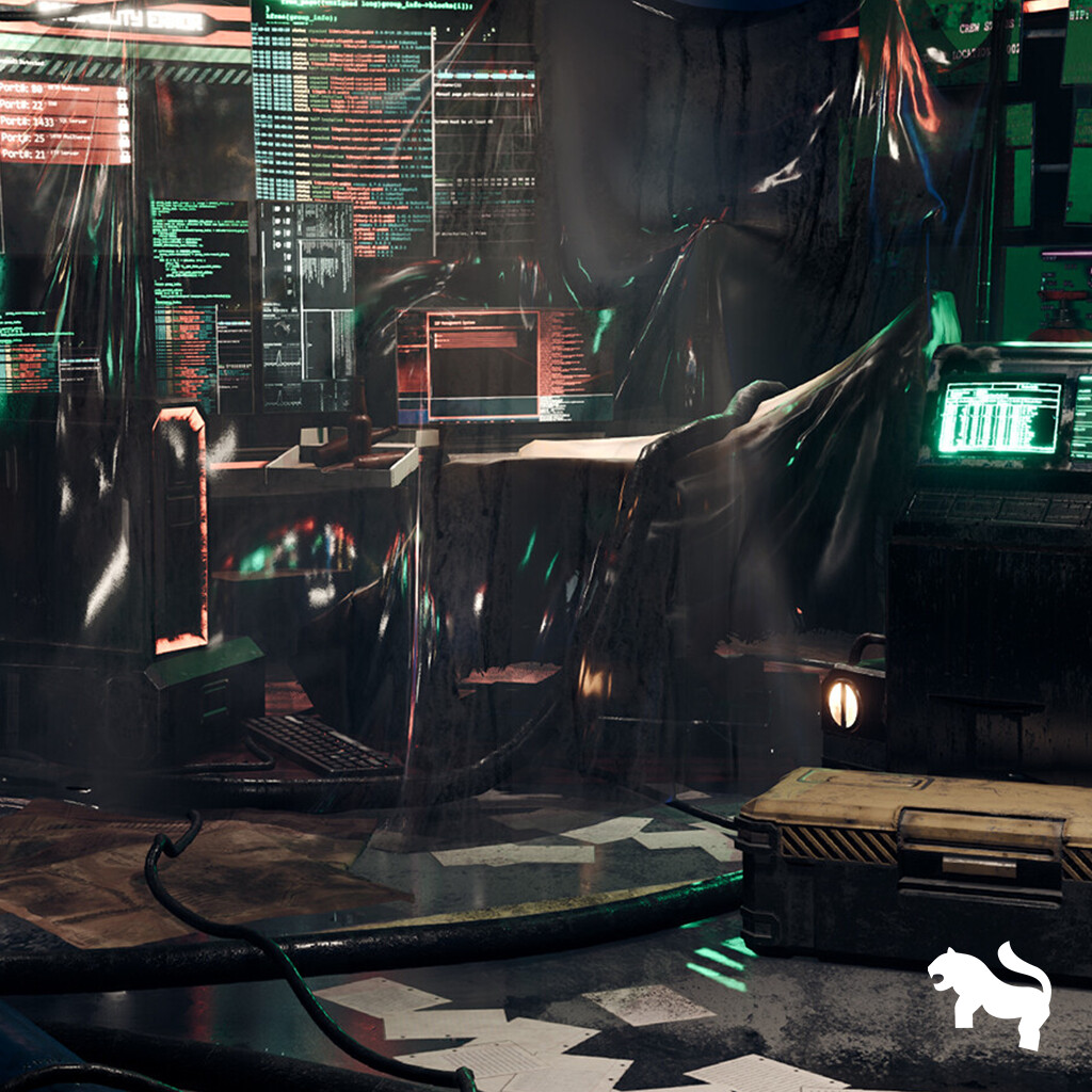 ArtStation - CyberPunk Laboratory / Research Center Interior Kitbash