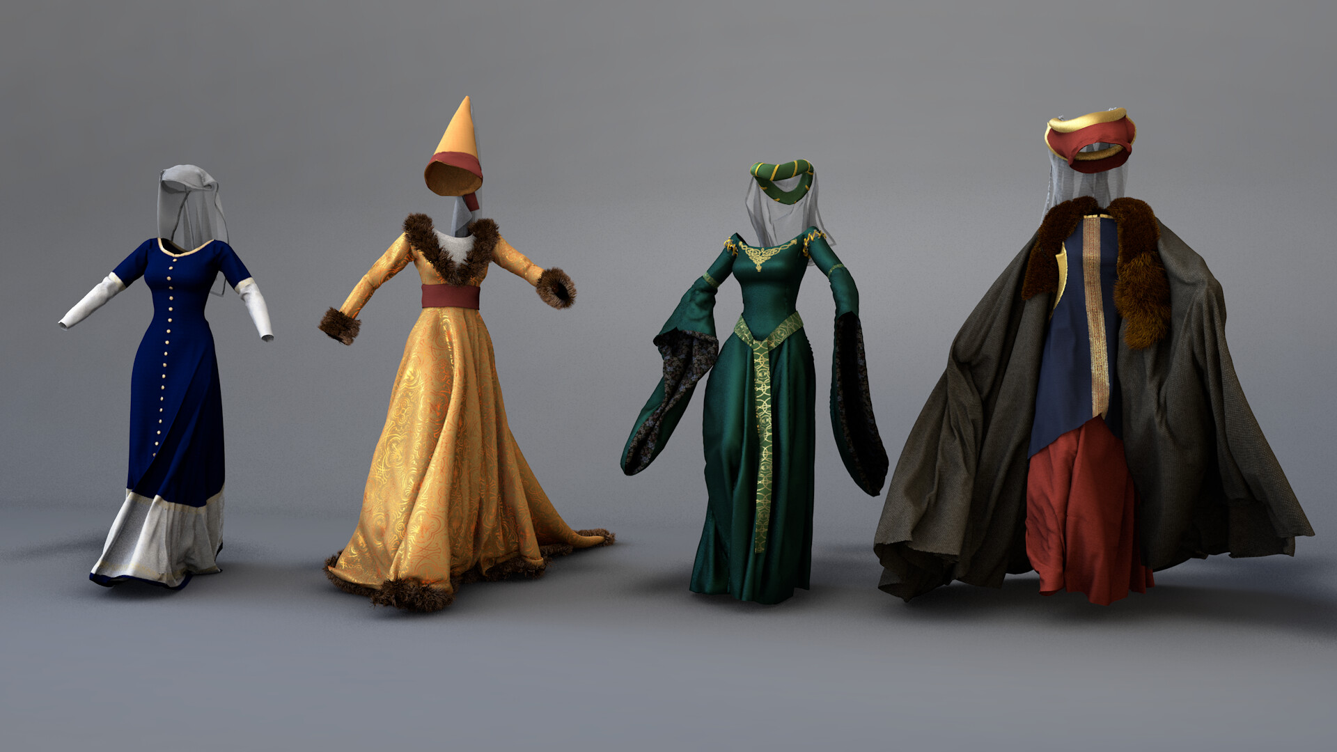 ArtStation - Fashion collection in medieval times