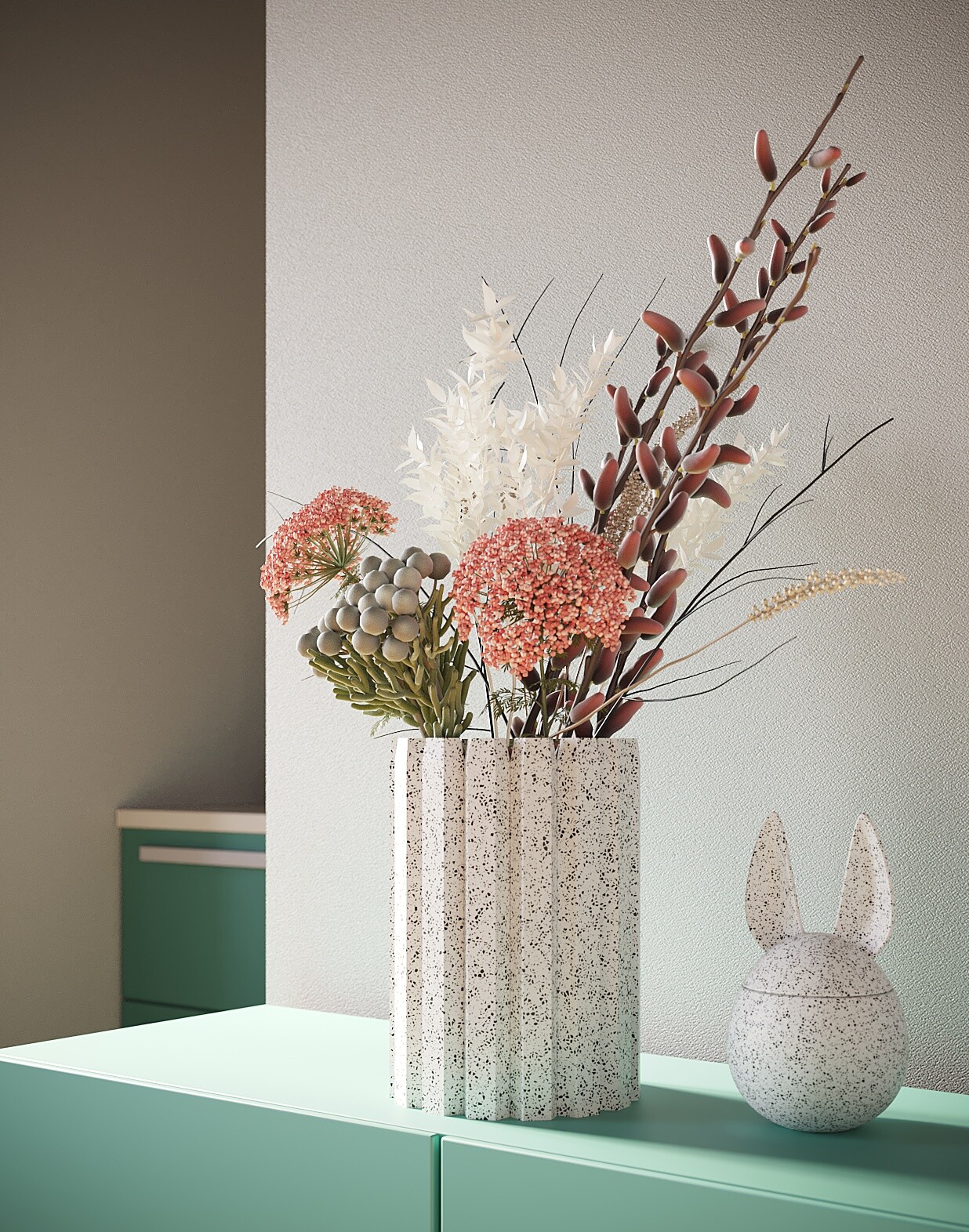 ArtStation - kitchen-living room