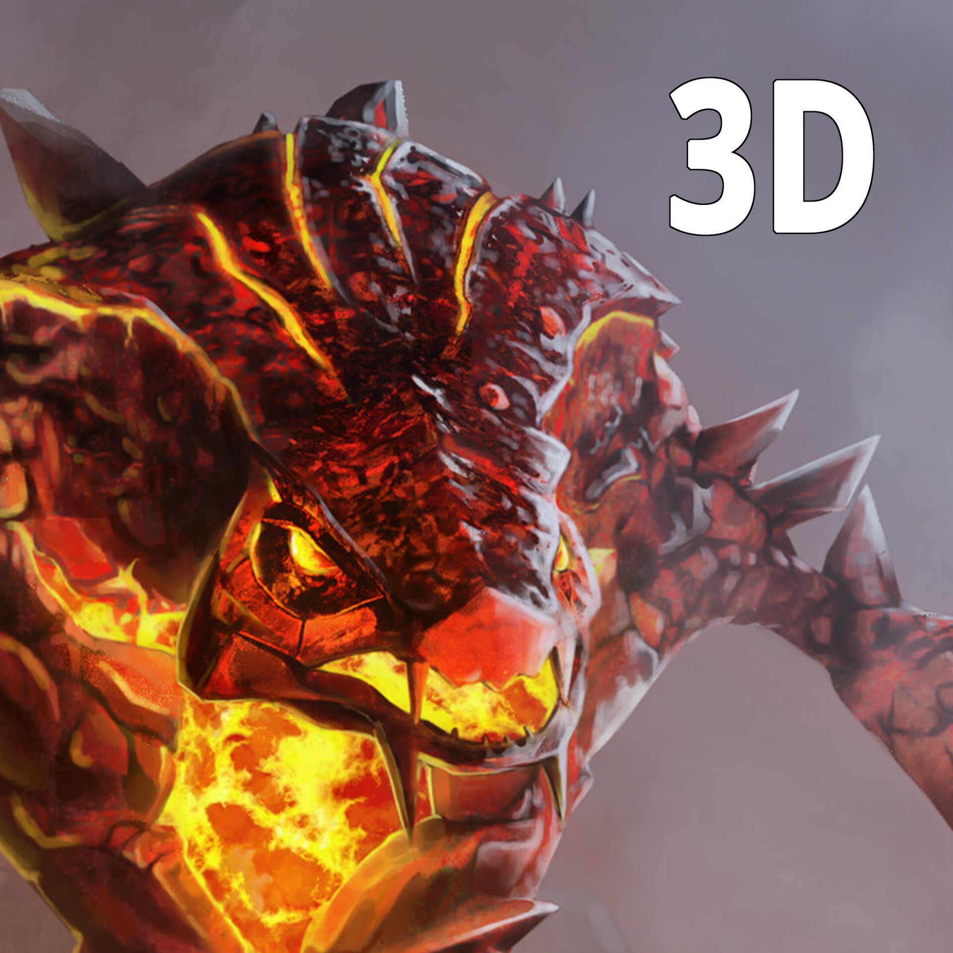ArtStation - Lava Monster - 3D