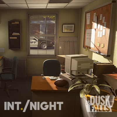 ArtStation - Police Office - As Dusk Falls - Lighting