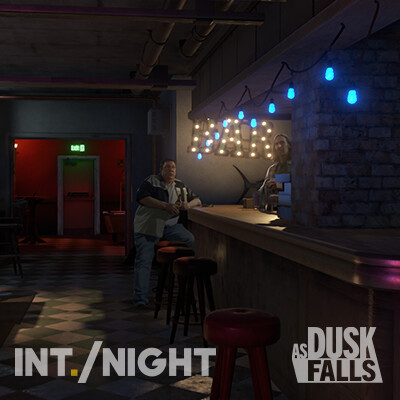 ArtStation - Trucker Bar - As Dusk Falls - Lighting
