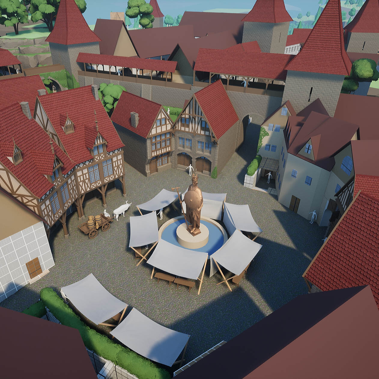 ArtStation - Medieval City - WIP