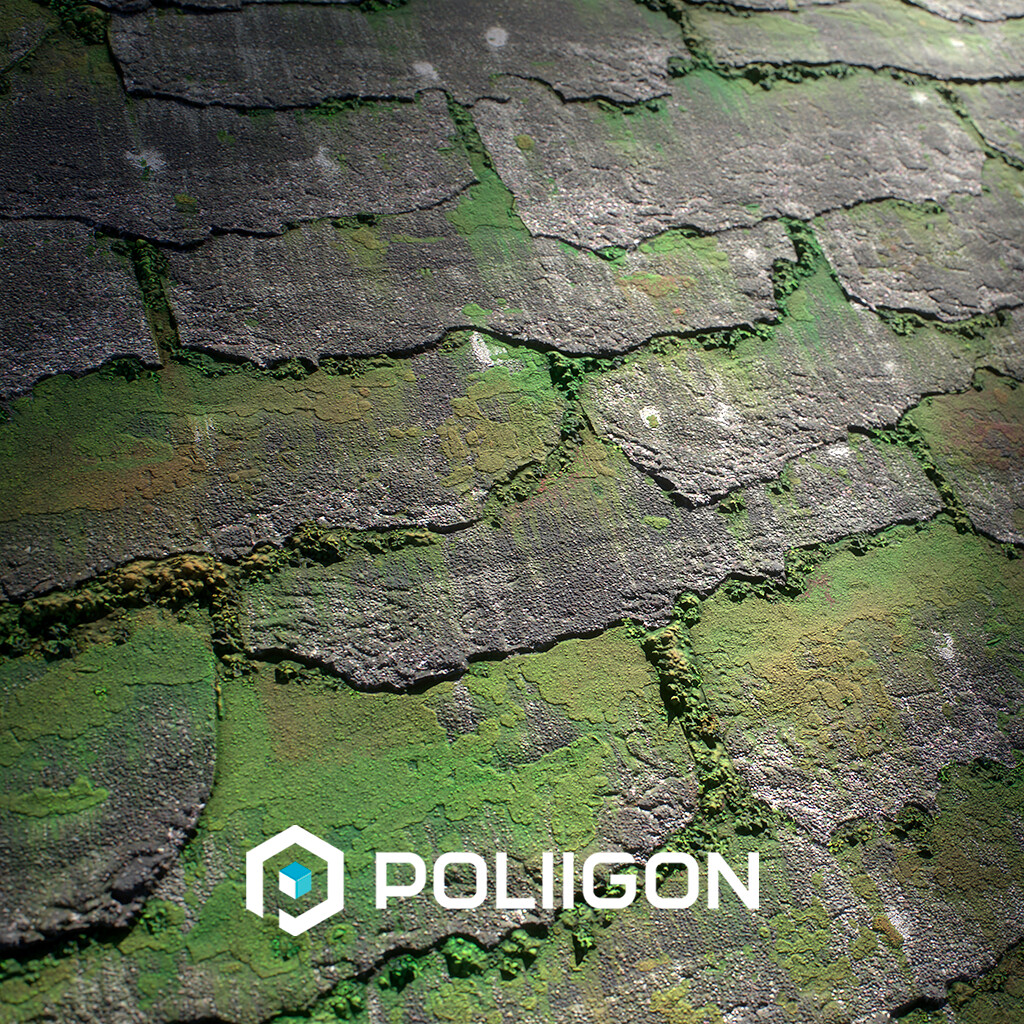 ArtStation - Mossy Roof Material