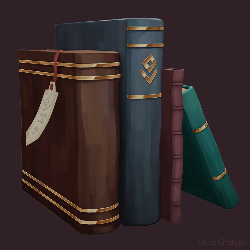 ArtStation - Handpainted books