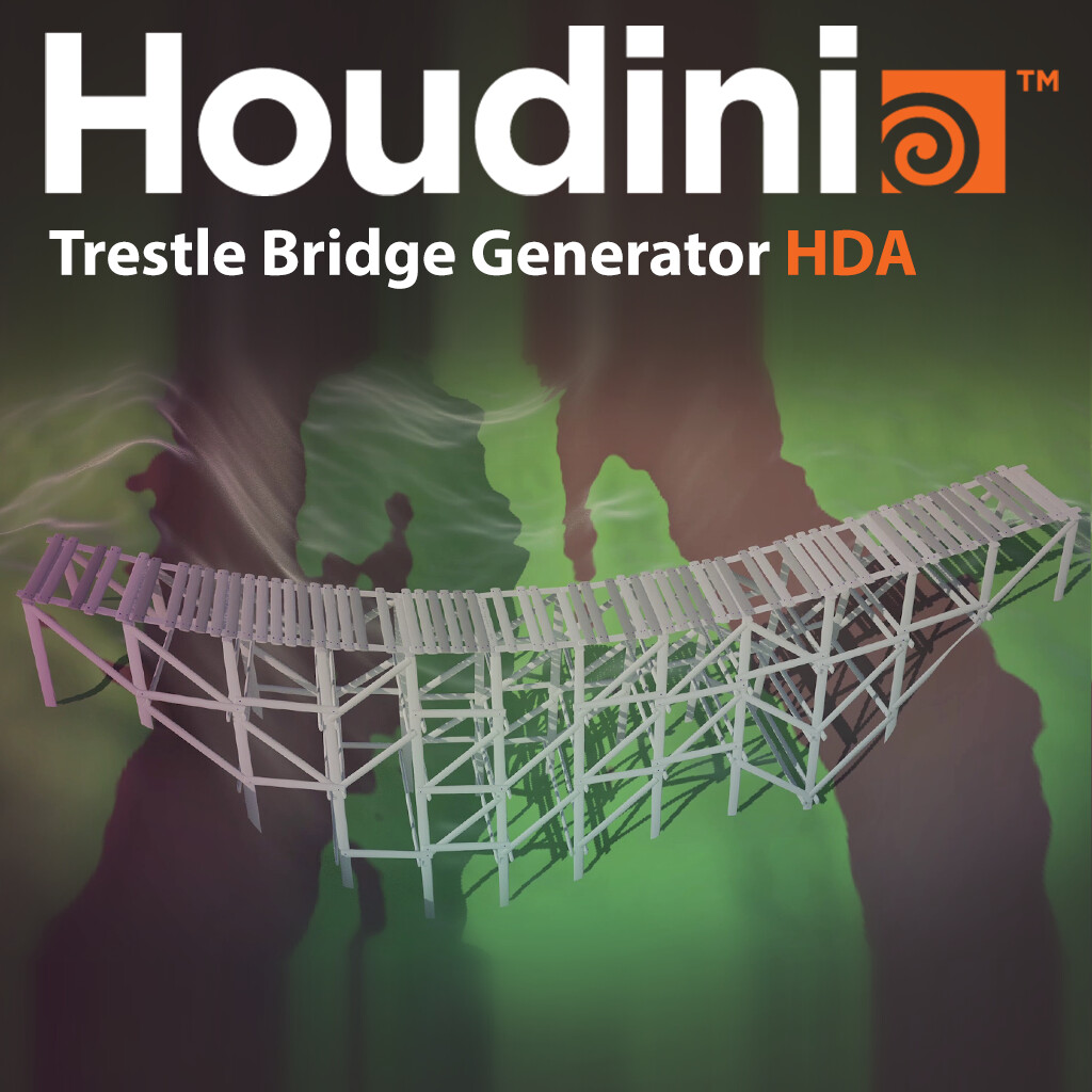 Tamara Orlova Technical Artist - Houdini - Procedural Trestle Bridge ...