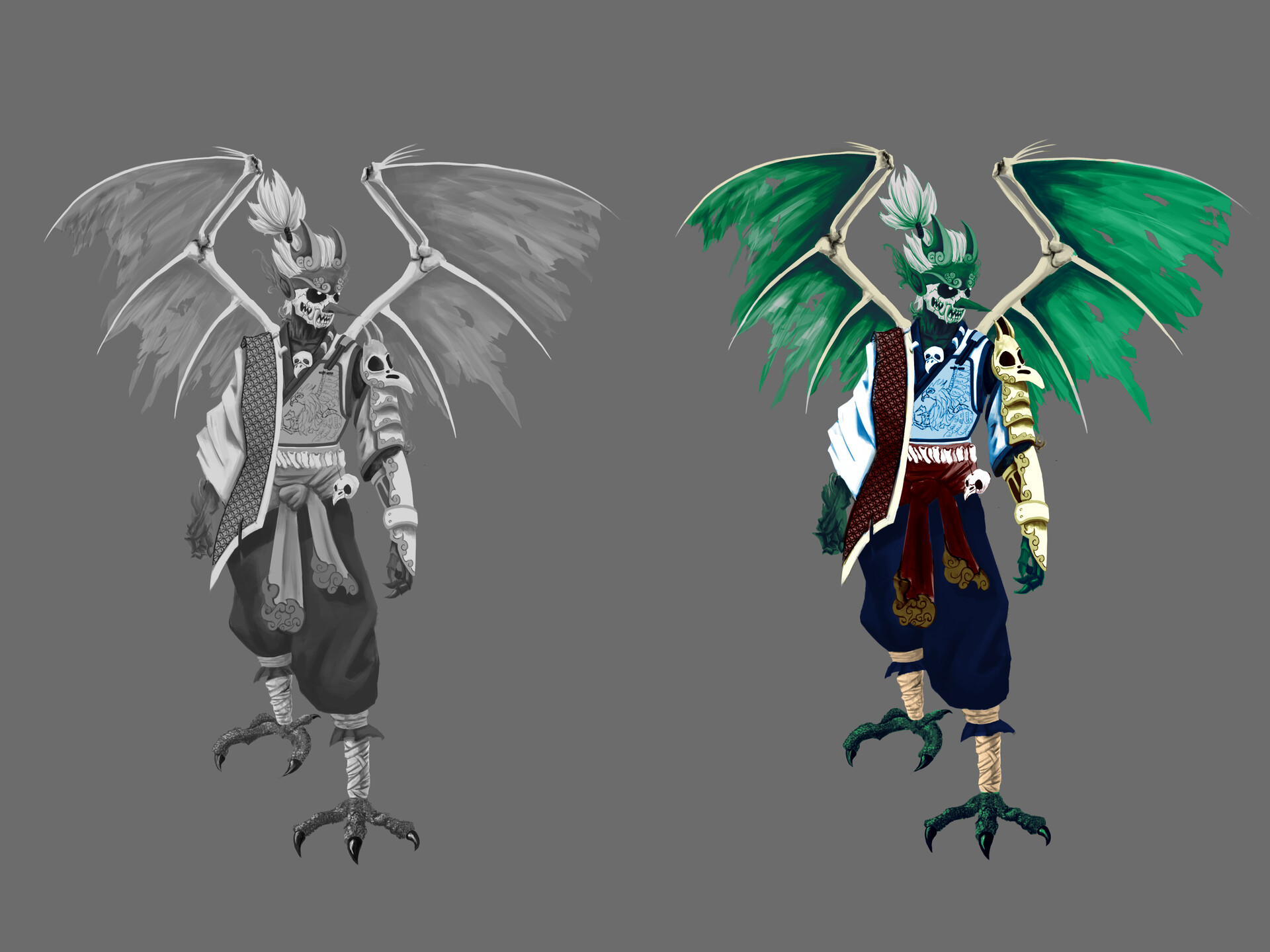 ArtStation - Character Design -- Spirit Tengu