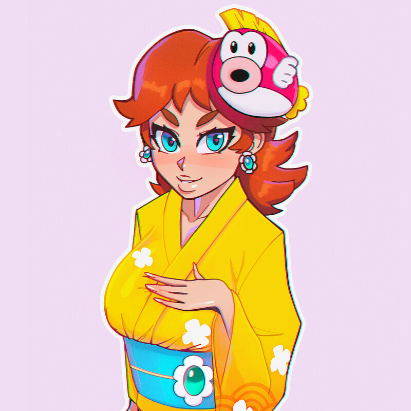 ArtStation - Princess Daisy (Yukata)