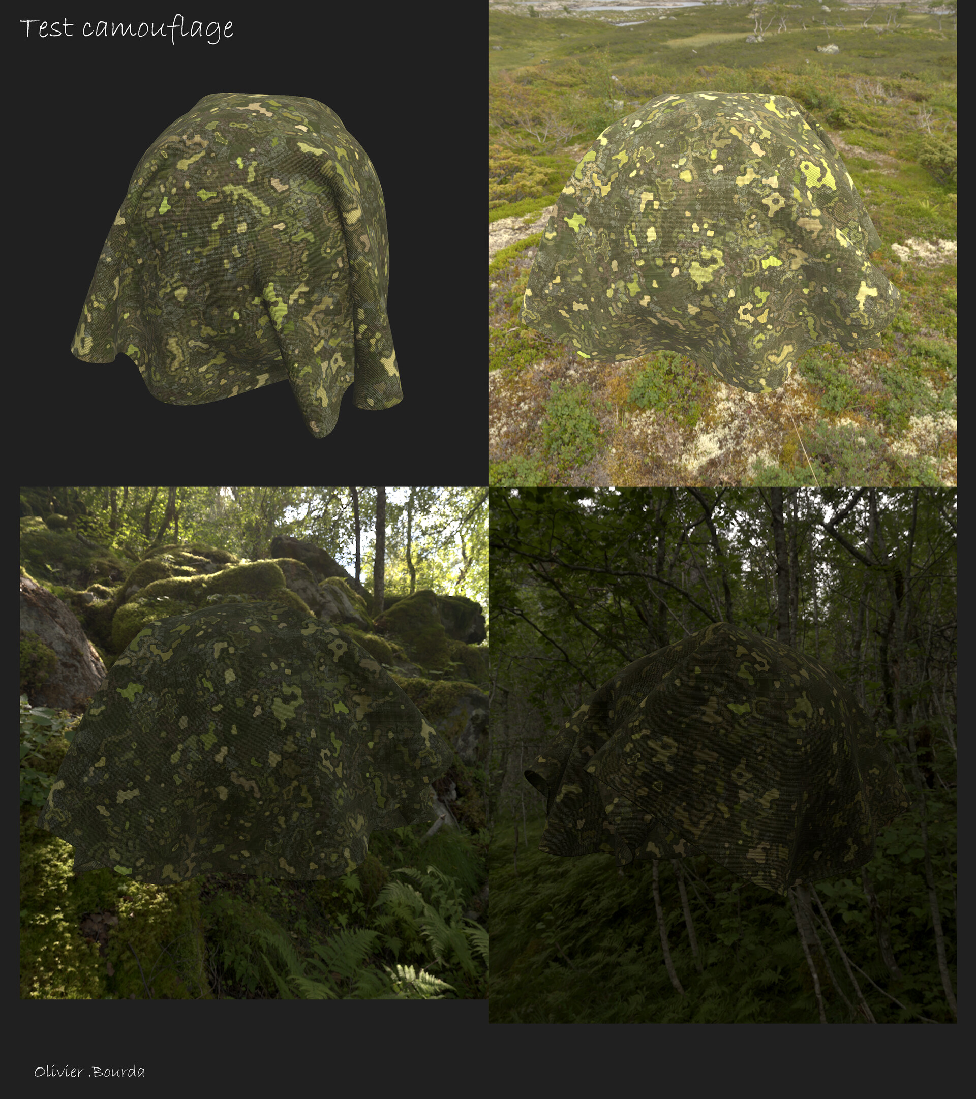 ArtStation - Test camouflage forest