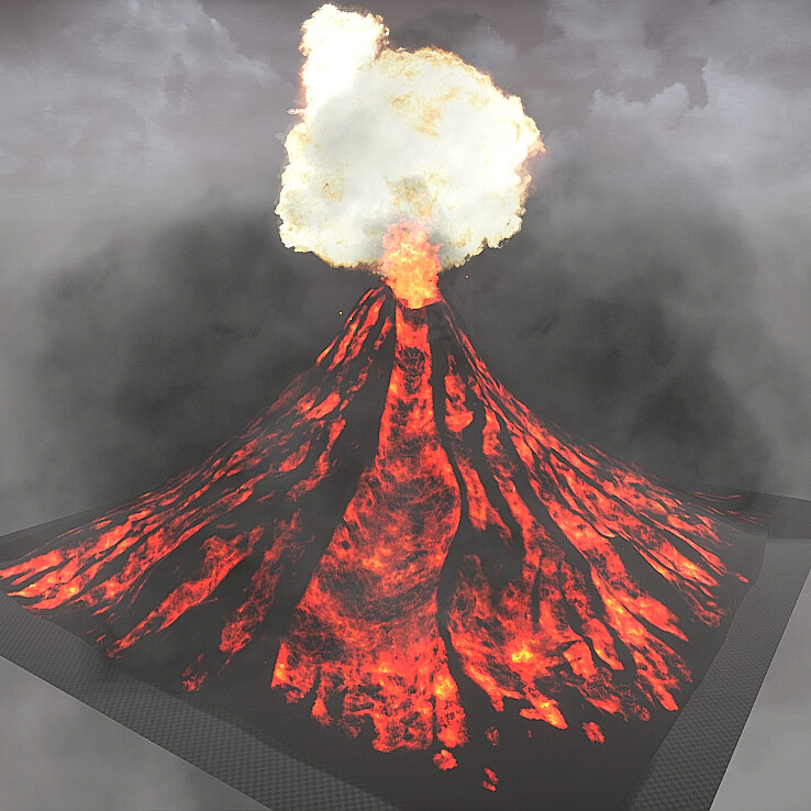 ArtStation - Volcano simulation UE4