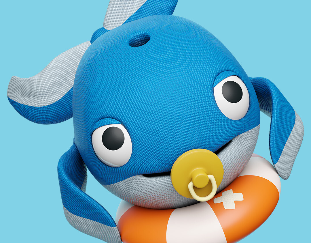 ArtStation - Little Teo | The Plushy Cute Whale