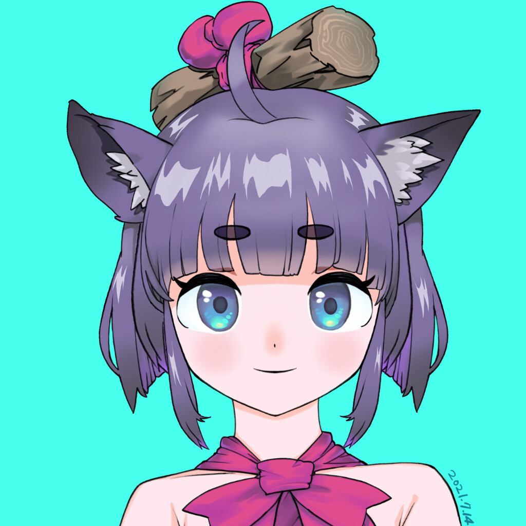 ArtStation - An original vtuber I made just for practice and play!