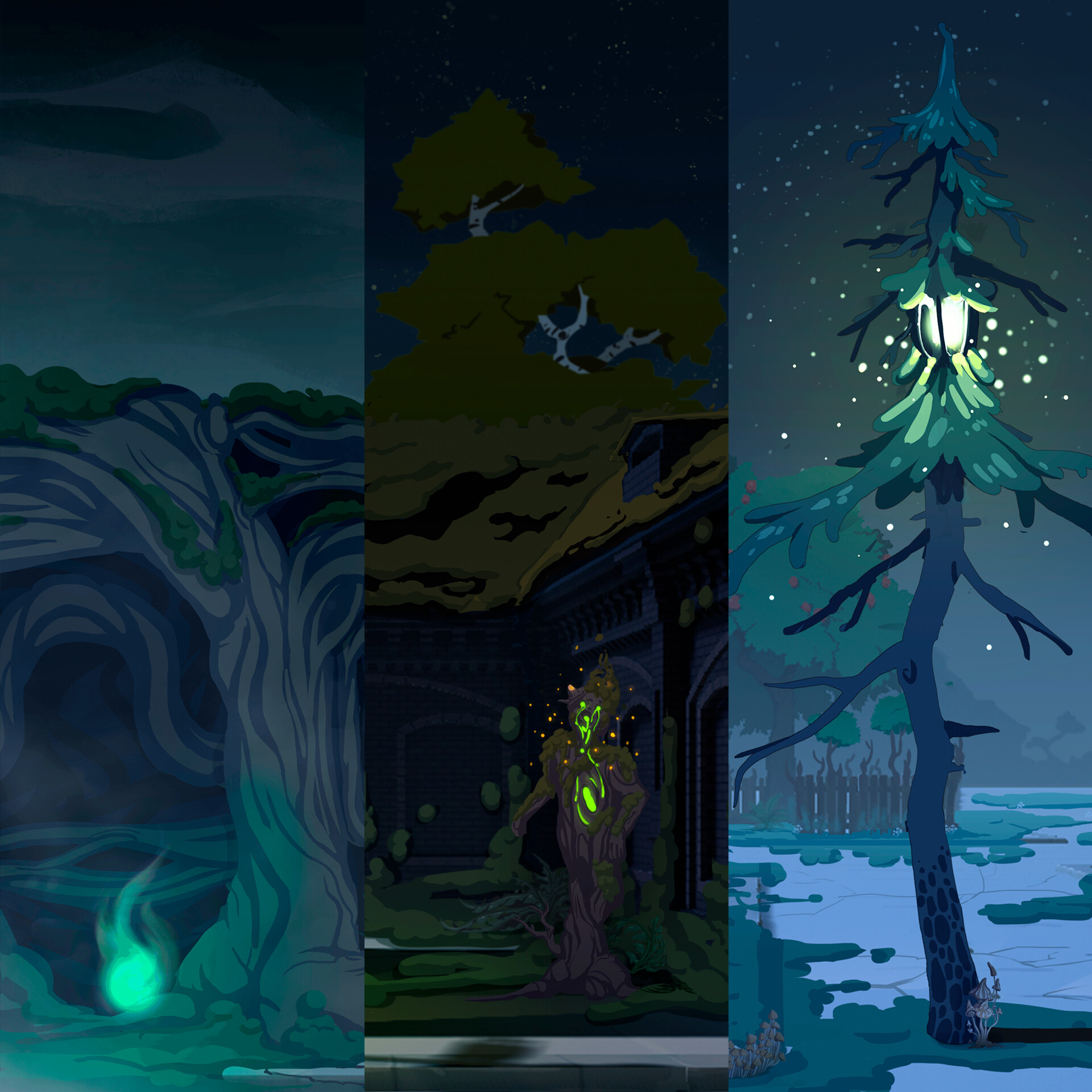 ArtStation - Mystical overgrown city