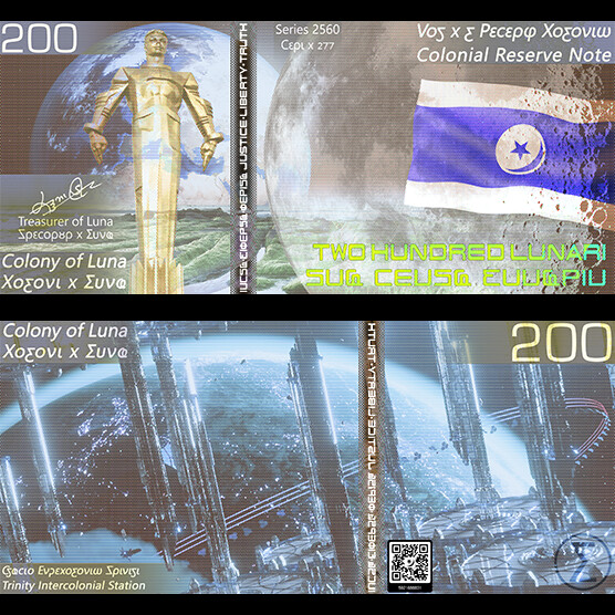 Adam Alexander Croke - Luna - 200 Lunari Note