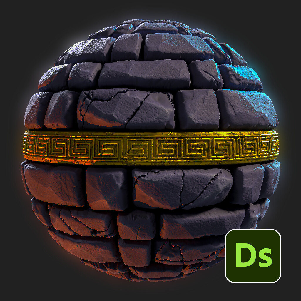 ArtStation - Stylized Stone Wall