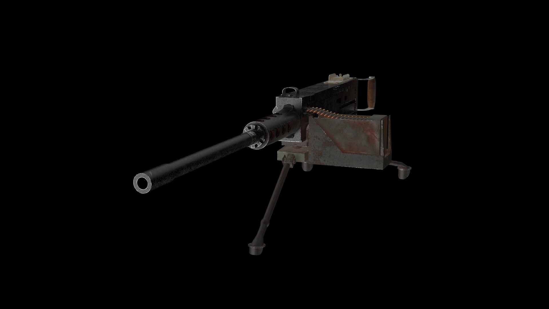 ArtStation - M2 BROWNING WAR MACHINE GUN