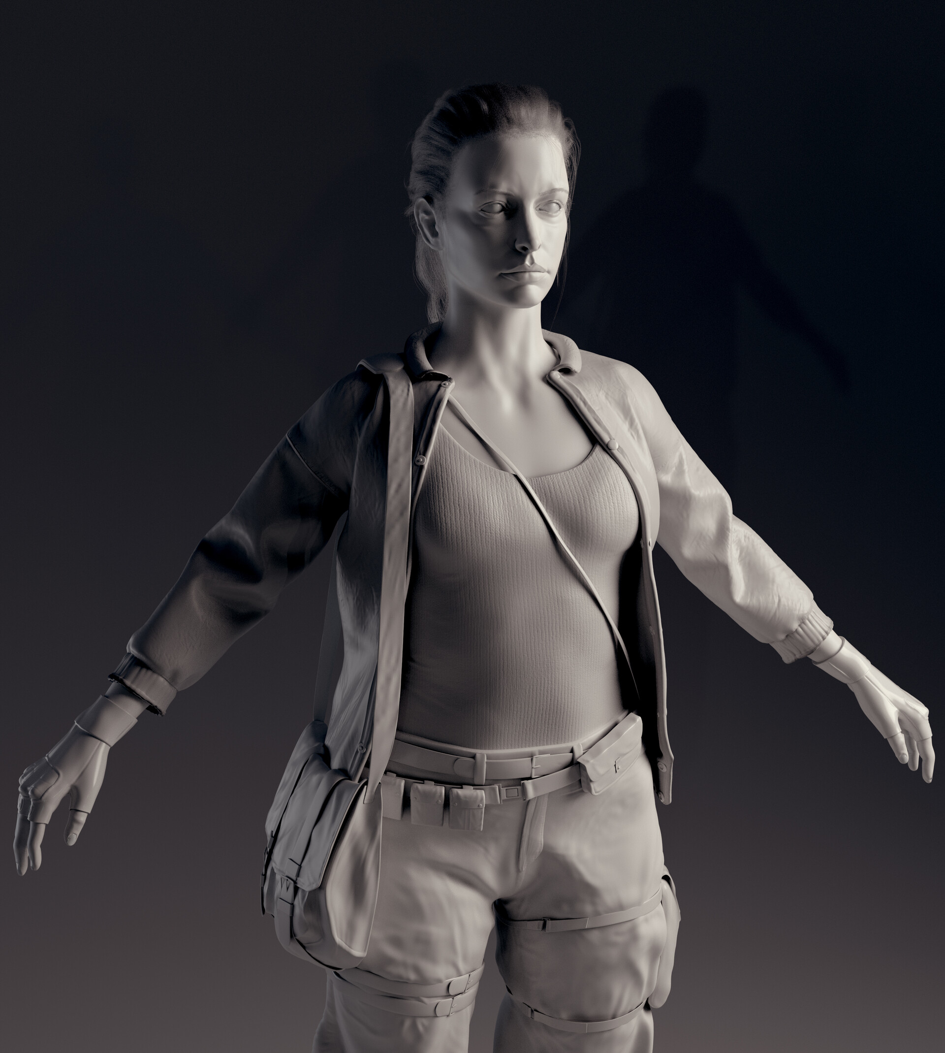 ArtStation - WIP Postapo Anne Hathaway