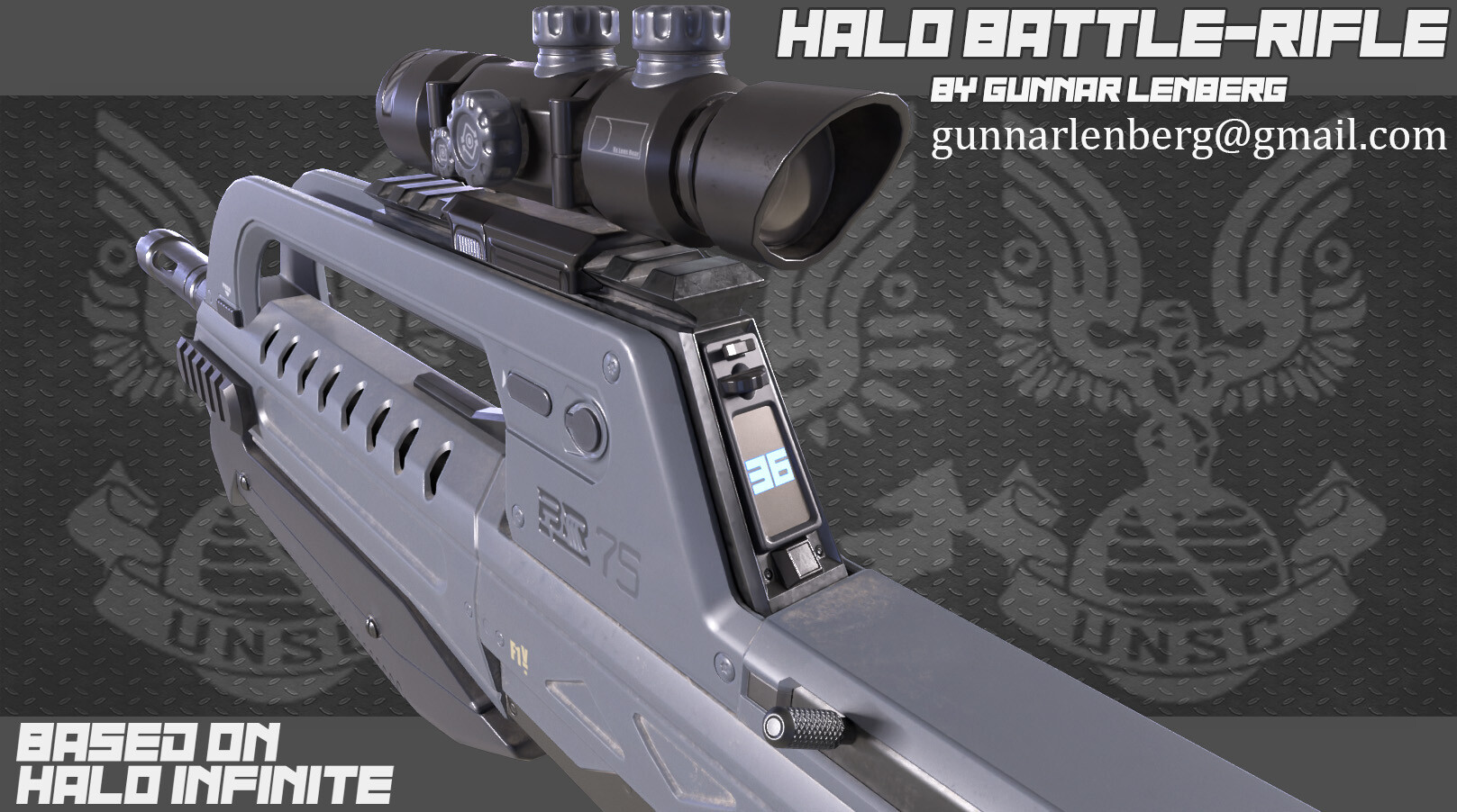 ArtStation - Halo Battle Rifle (BR-75)