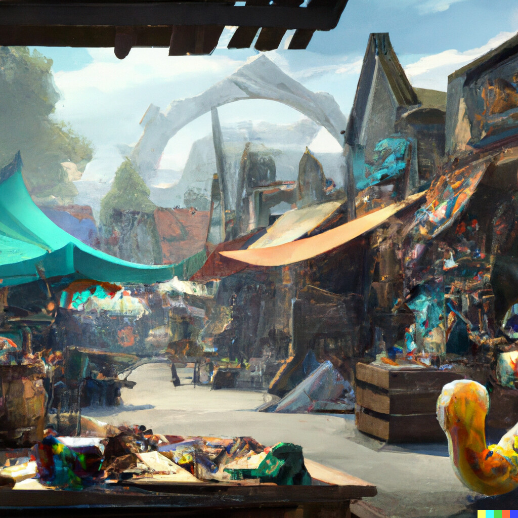 Rostenbach - The Realm Under Your Bed | Bazaar & Shops (DALL•E 2 Results)