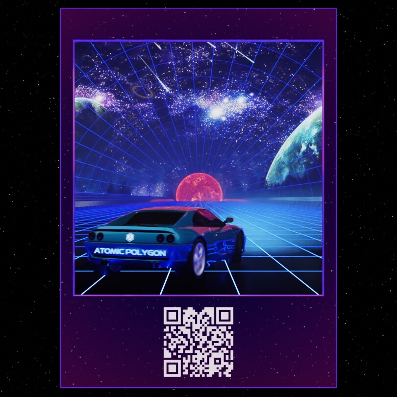 ArtStation - Animated 3D NFT Card - Car Synthwave