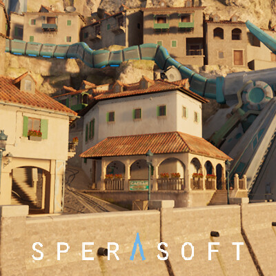 ArtStation - Italian City | Sperasoft Level Art Bootcamp