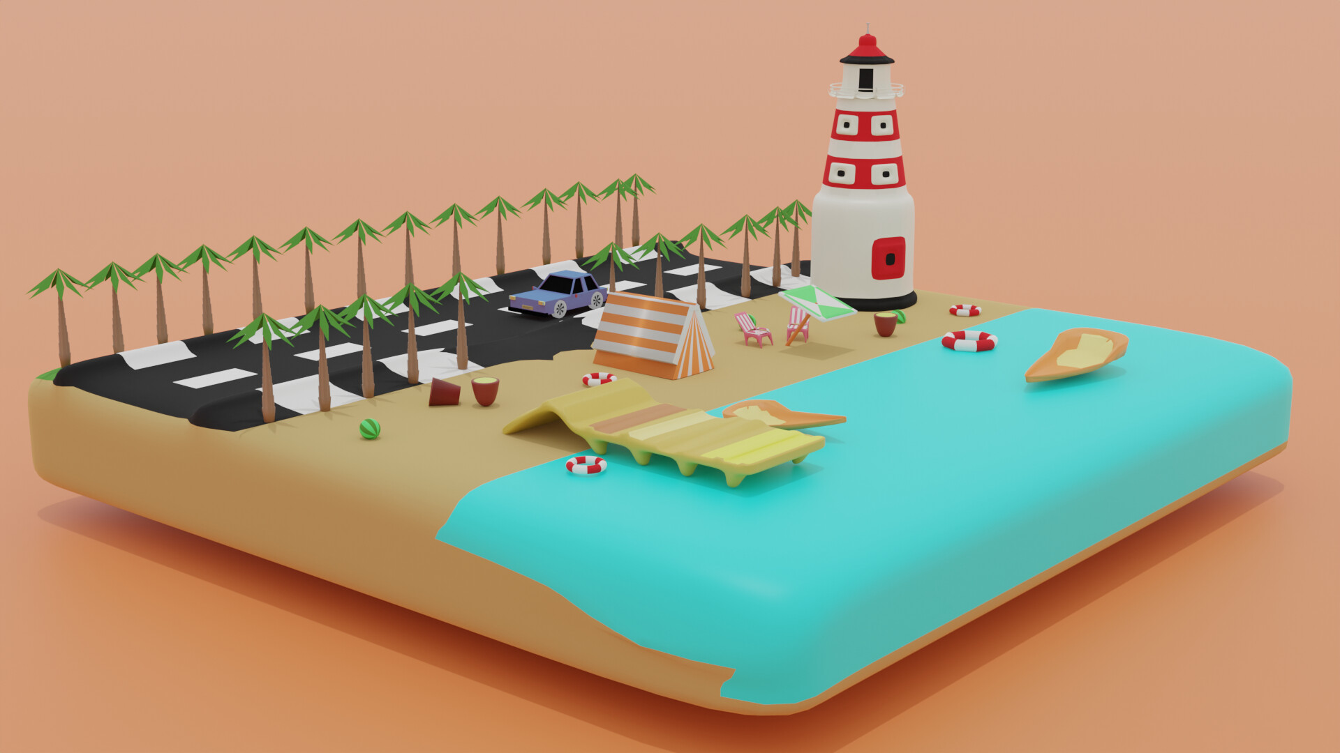 ArtStation - Low poly Beach Environment