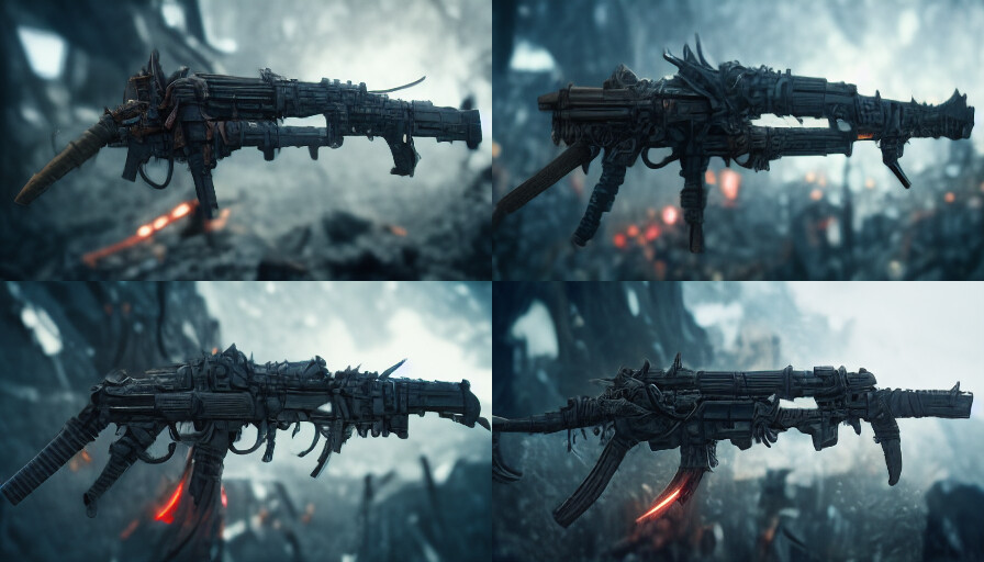 ArtStation - Weapon design by AI.