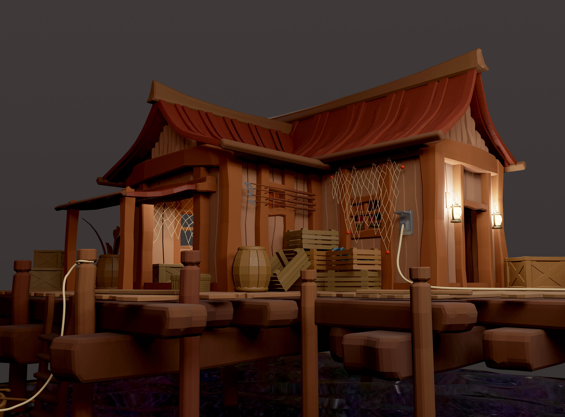 ArtStation - Fishing Shack