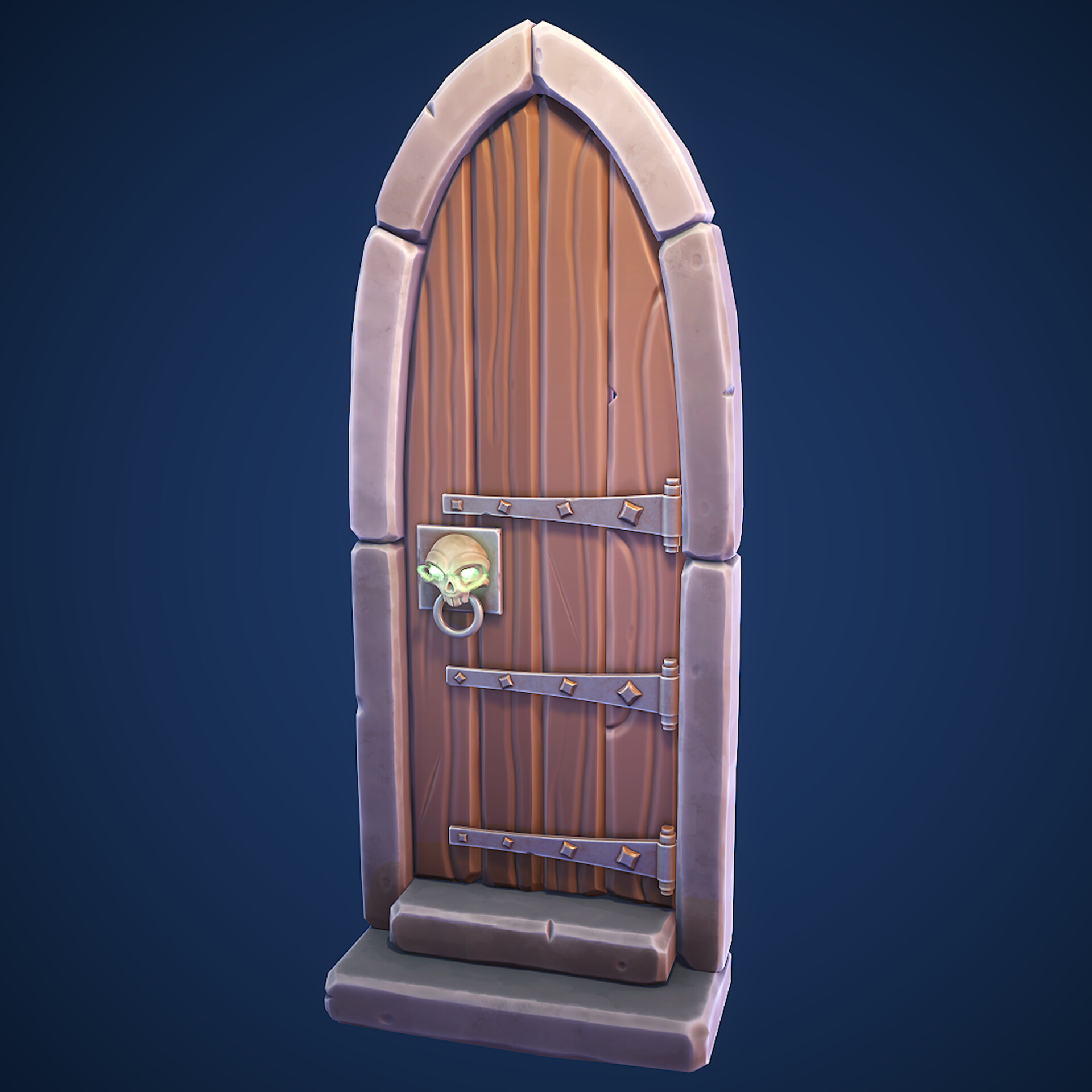 ArtStation - Stylized Skull Door