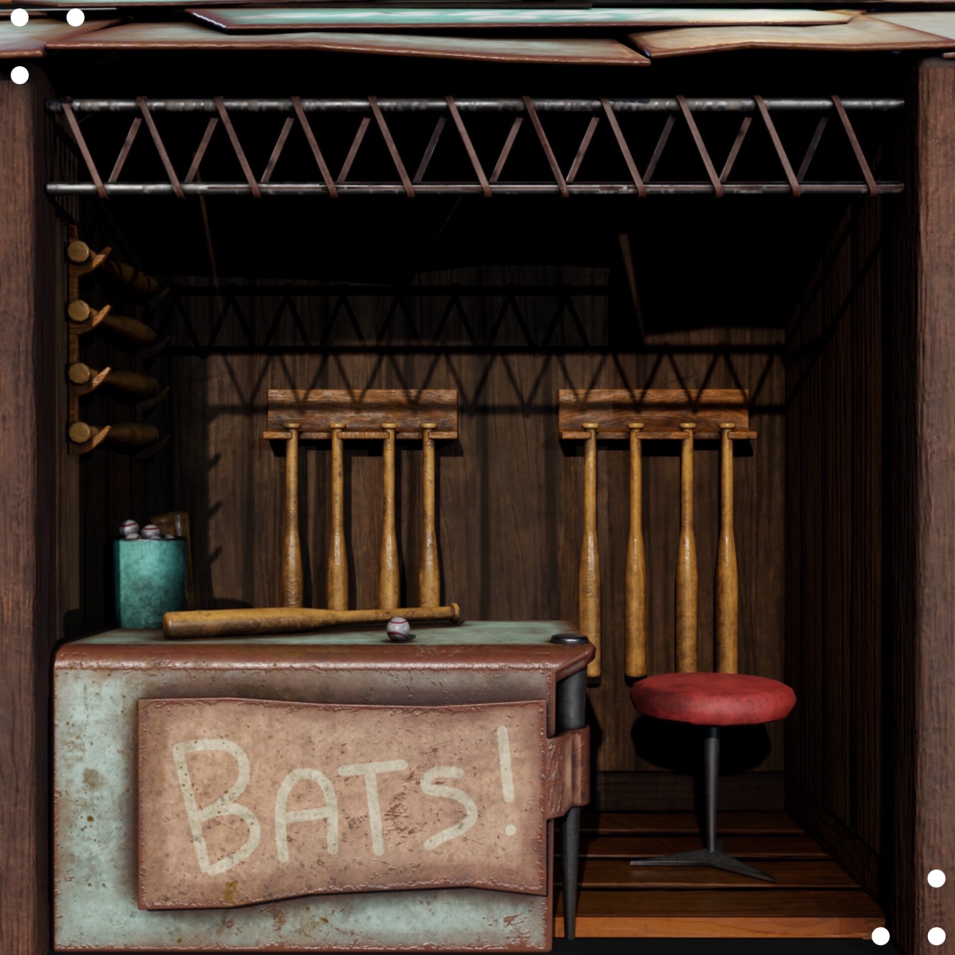 ArtStation - Fallout 4 Baseball Bat shop
