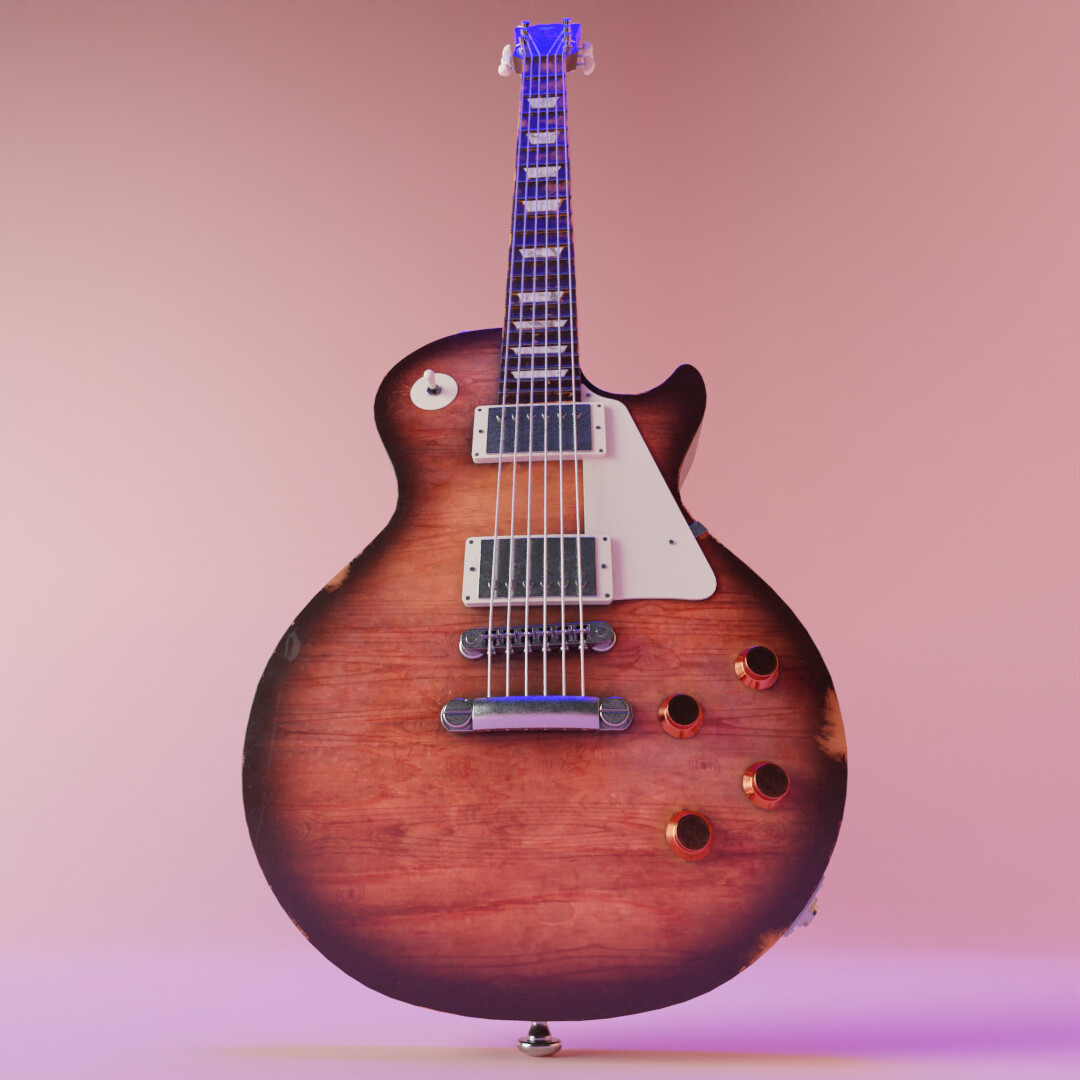 ArtStation - Worn out Guitar