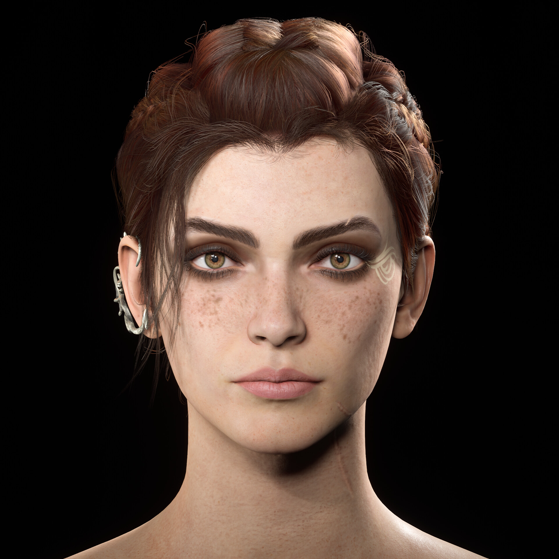 ArtStation - Female warrior real-time UE5 - with breakdowns