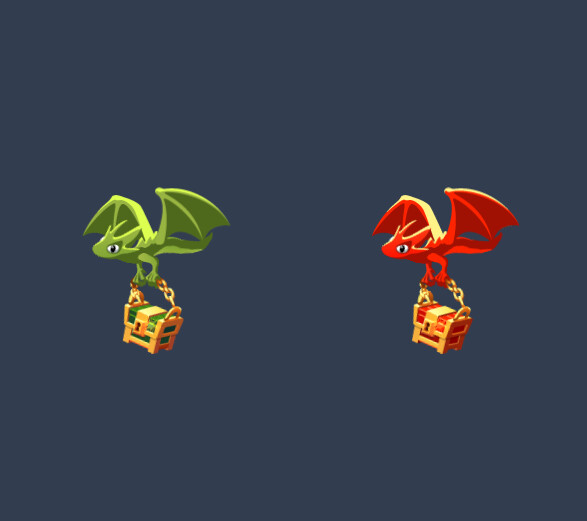 ArtStation - Dragons drop animations