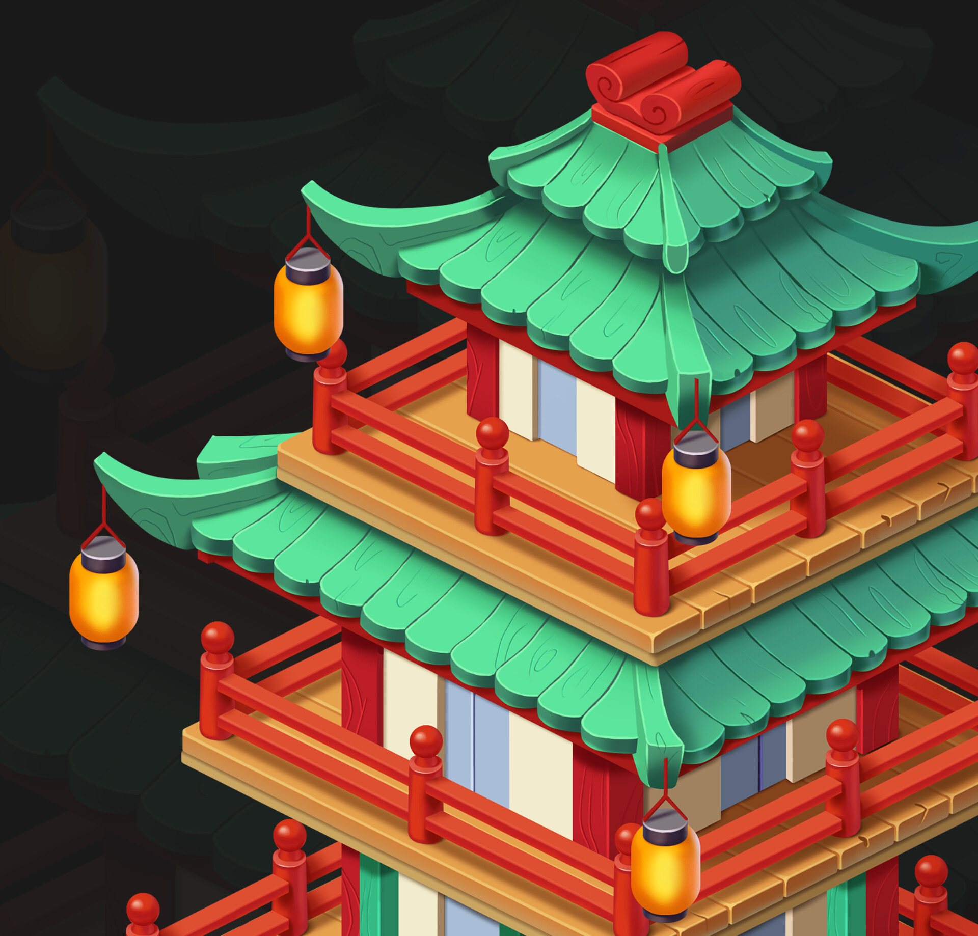 ArtStation - Chinese buildings