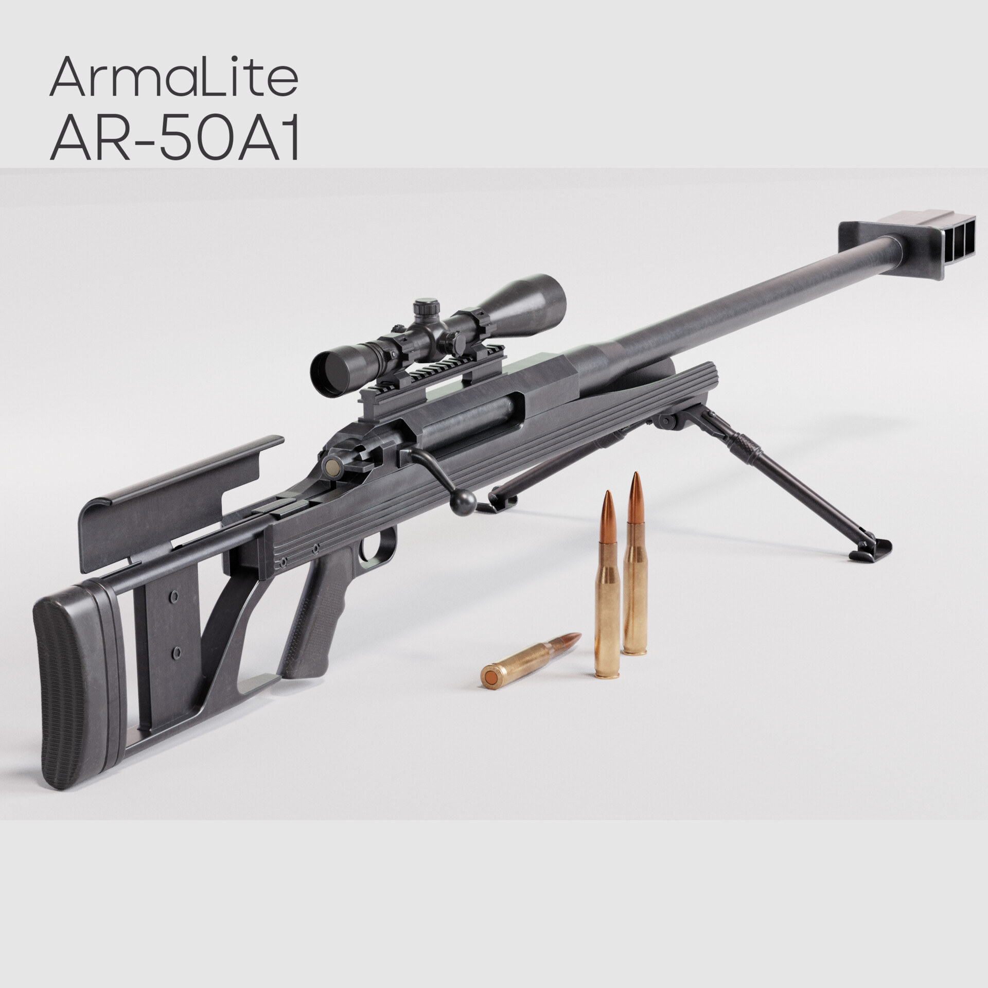 ArtStation - AR 50A1 Bolt action rifle