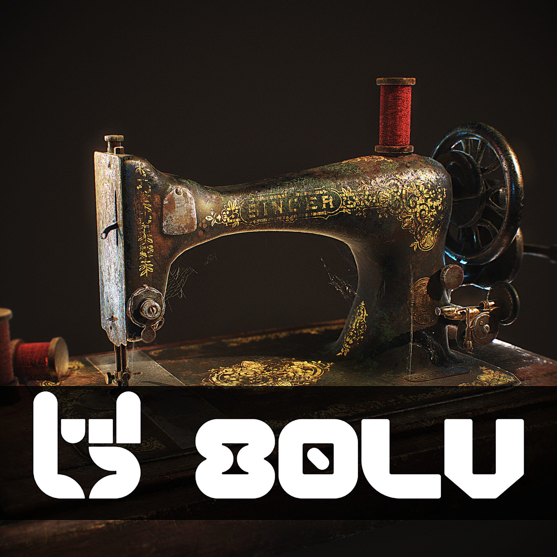 ArtStation - 80 LV — 1892 Antique Singer Sewing Machine Breakdown