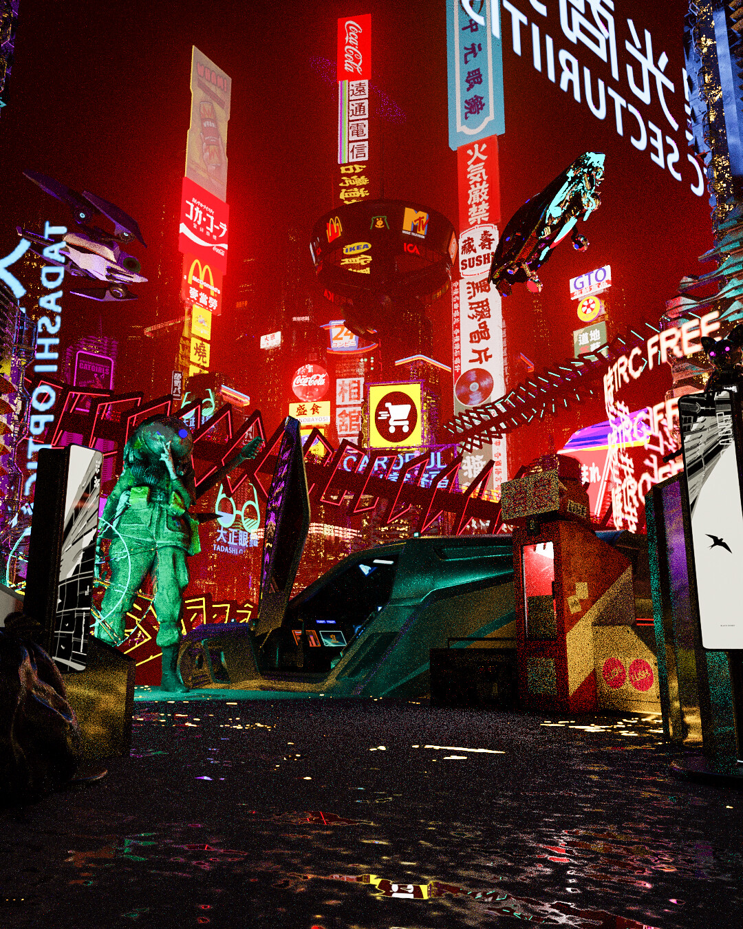 ArtStation - Welcome to Night City (Unfinished - Work in progress ...