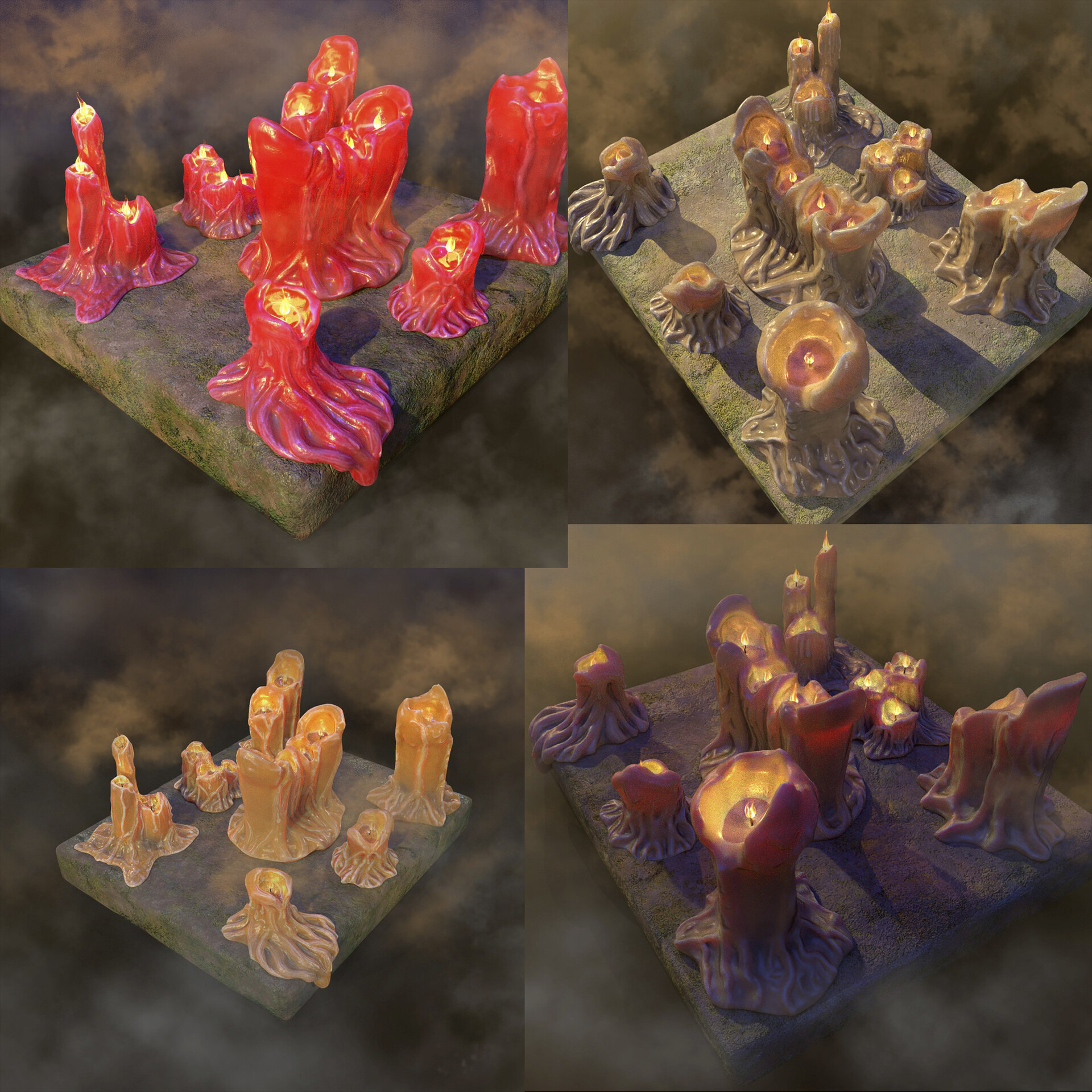 ArtStation - Set of candles