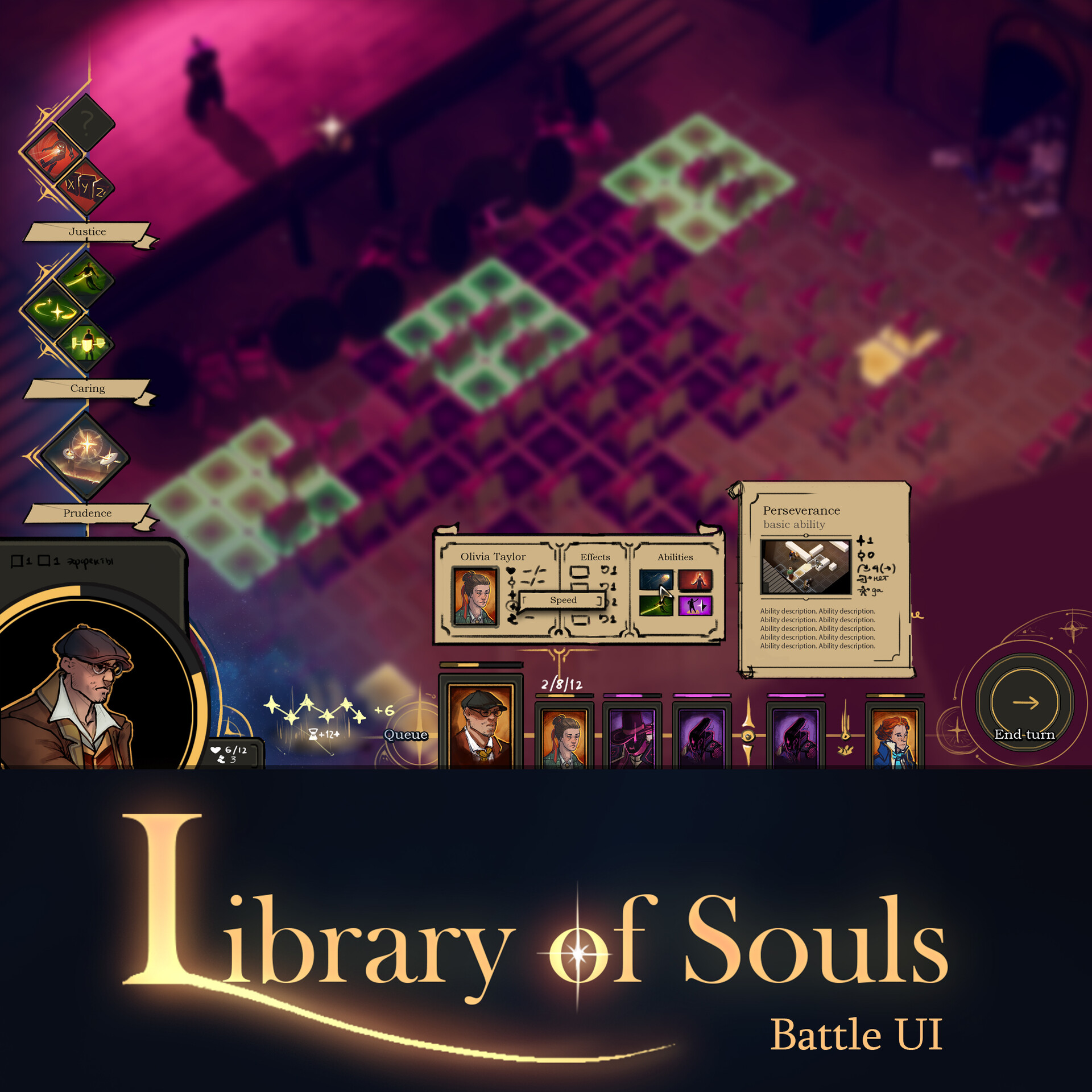 ArtStation - Library of Souls: Battle UI