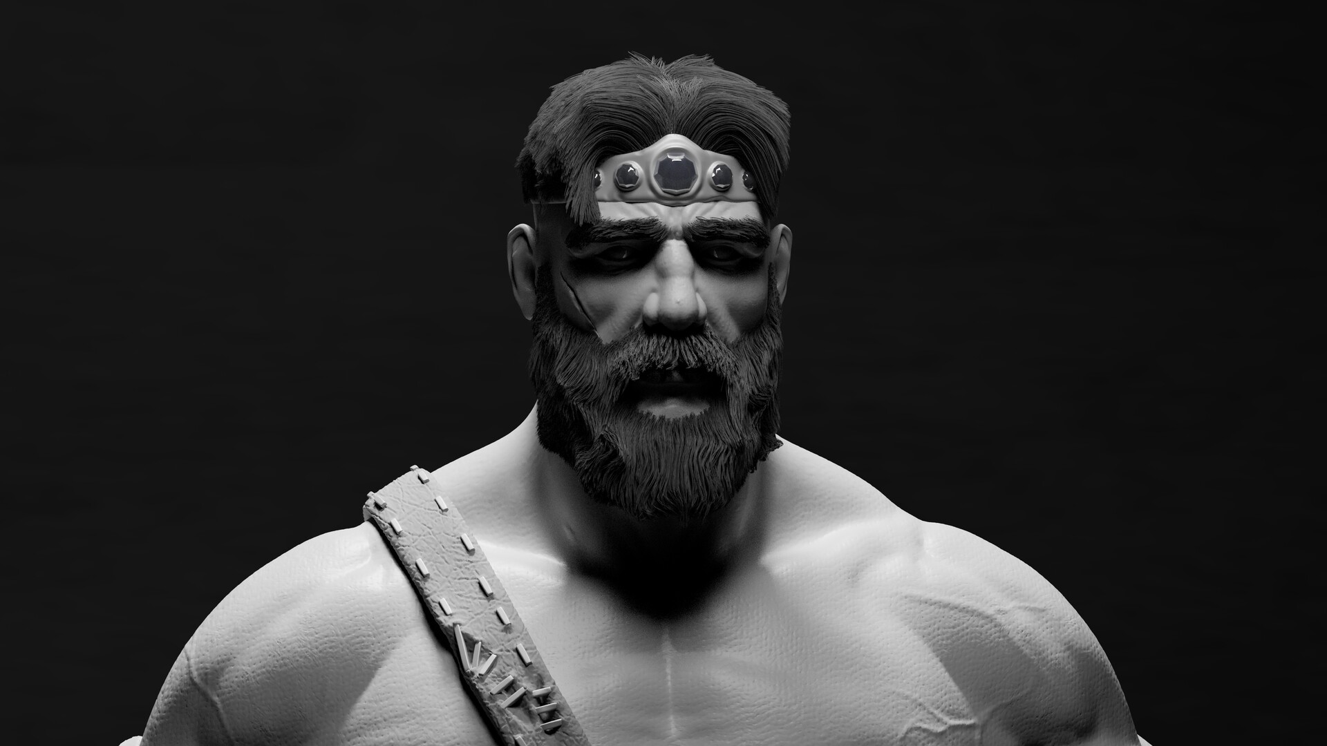 ArtStation - Fedor Ivanovich, slavic viking, highpoly clay render