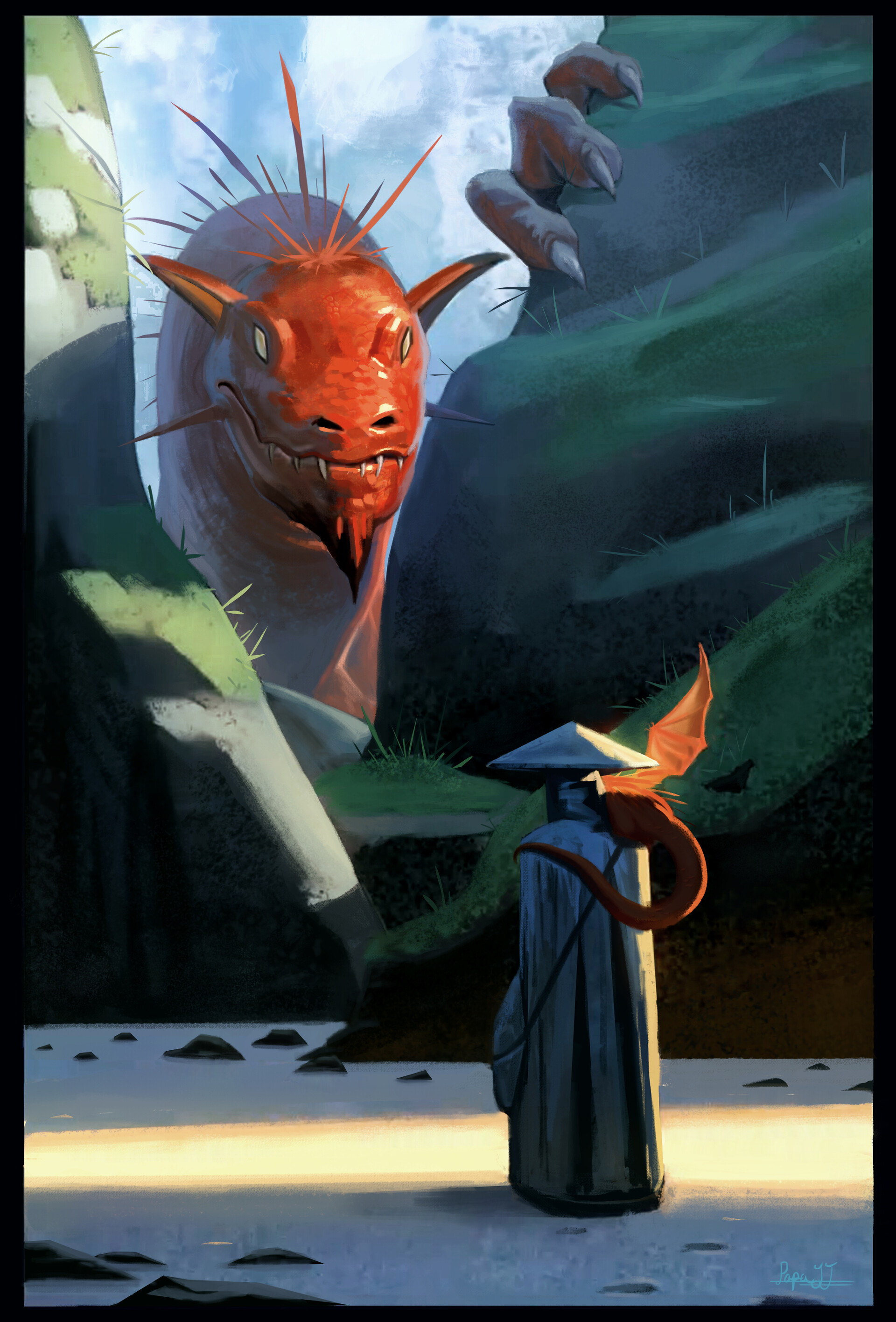 ArtStation - When you Bring a Dude home to Mama Dragon