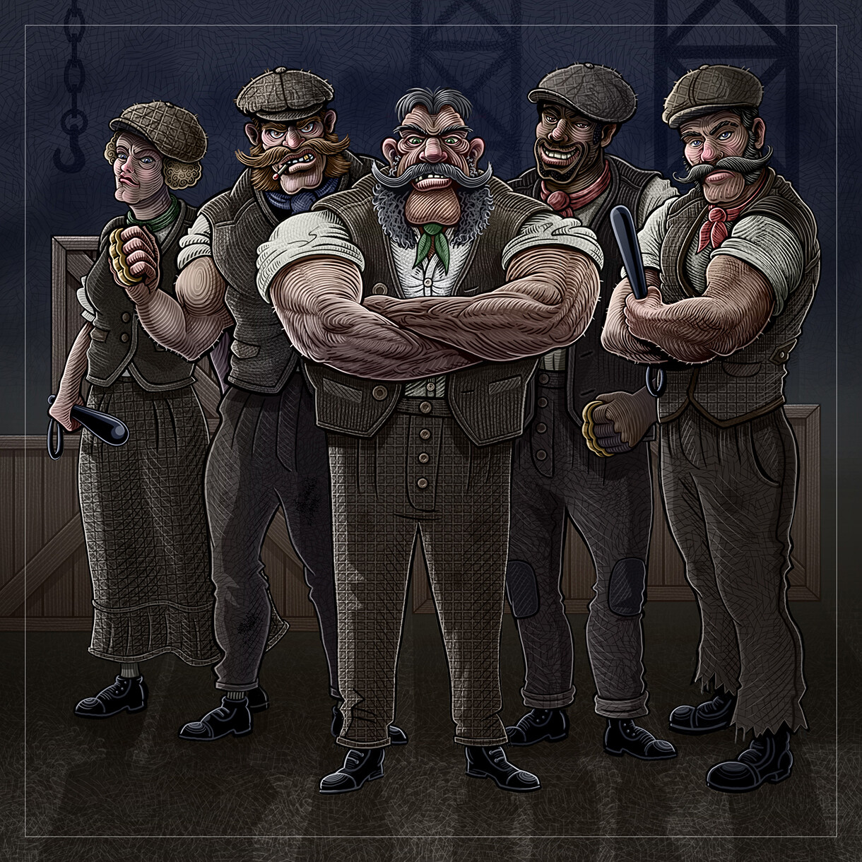 Rupert Lewis Jones - Player Boards - Frown Clowns, 5 Wards, Tabletop Game