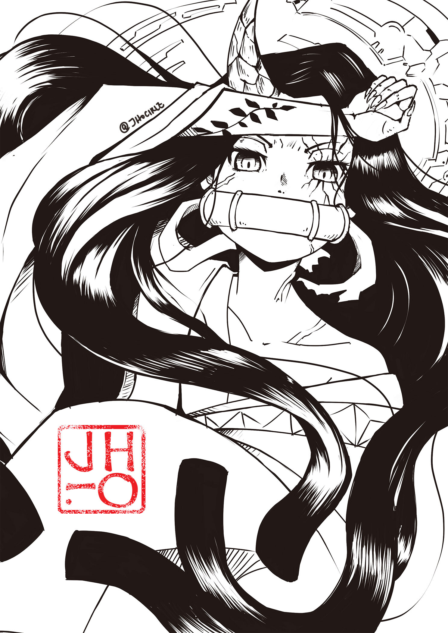 ArtStation - [FanArts] Nezuko Kamado 竈門 禰豆子