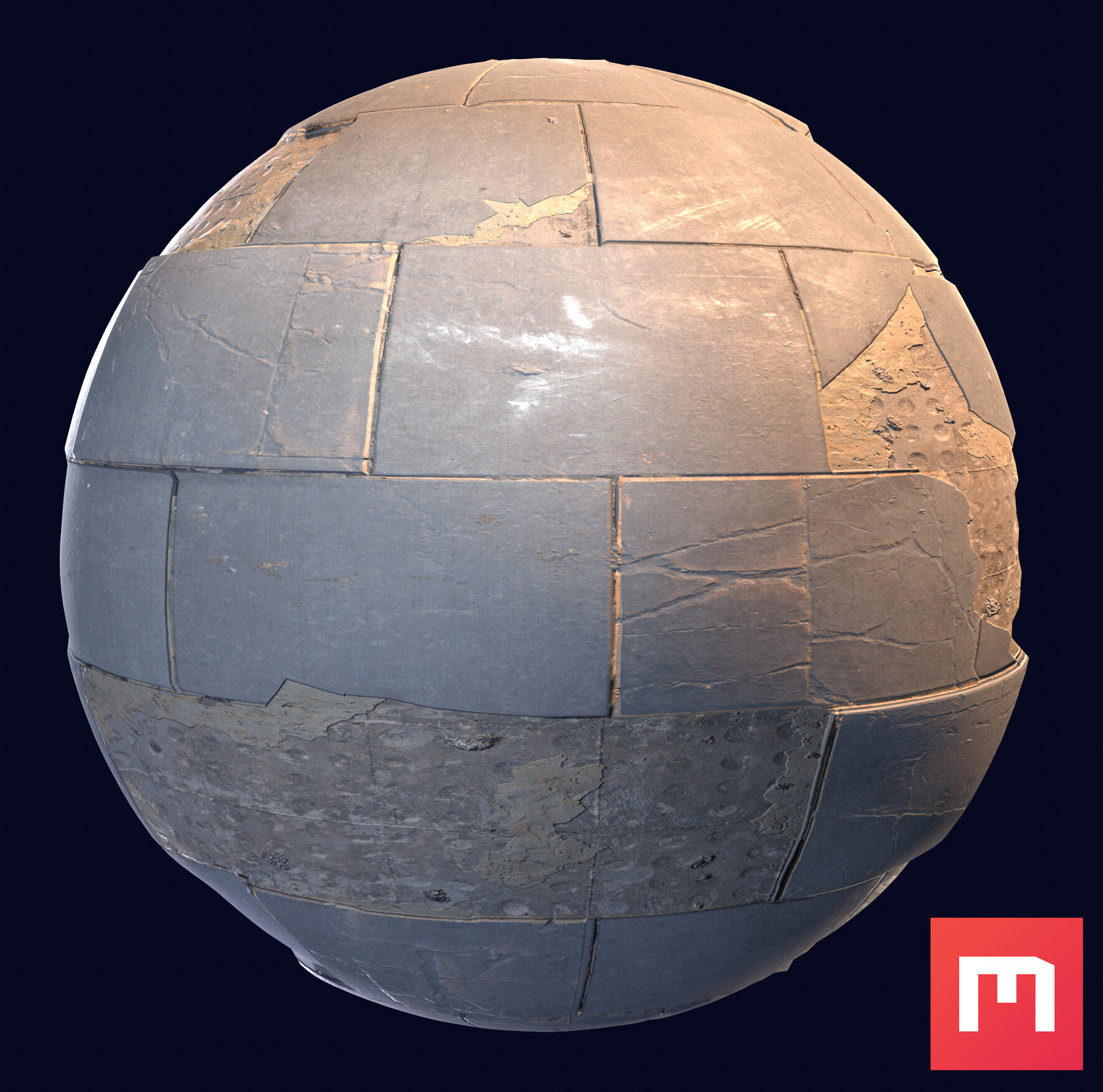ArtStation - Damaged Tiles- Quixel Mixer