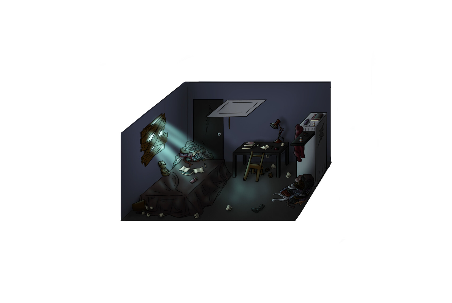 ArtStation - Depressed Room Concept Art
